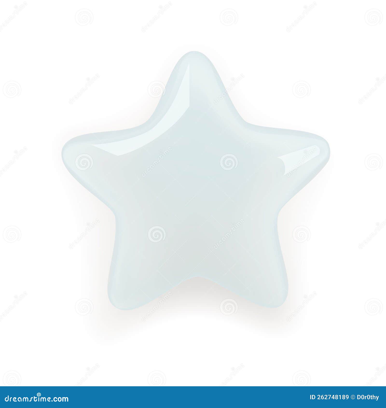 Realistic Transparent Glass Star on a White Background Stock Vector ...