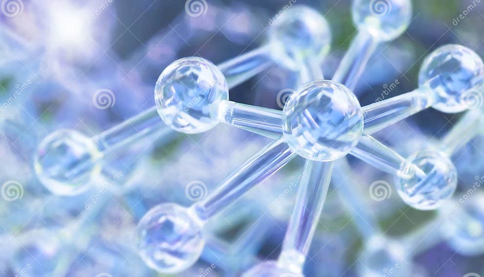 Transparent Molecules Bonding 3d Glass Atom Bonds Abstract Background ...