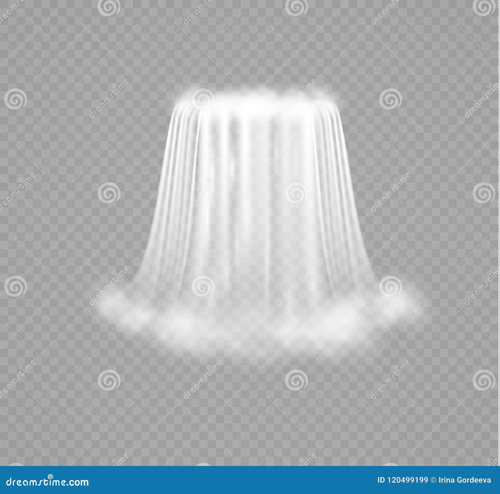 Realistic Transparent, Nature, Stream of Waterfall with Clear Water and ...