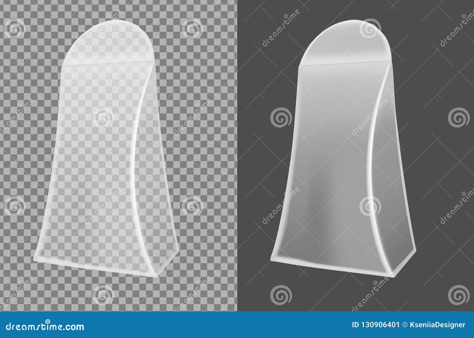 Realistic Transparent Paper or Plastic Packaging Box Stock Vector ...