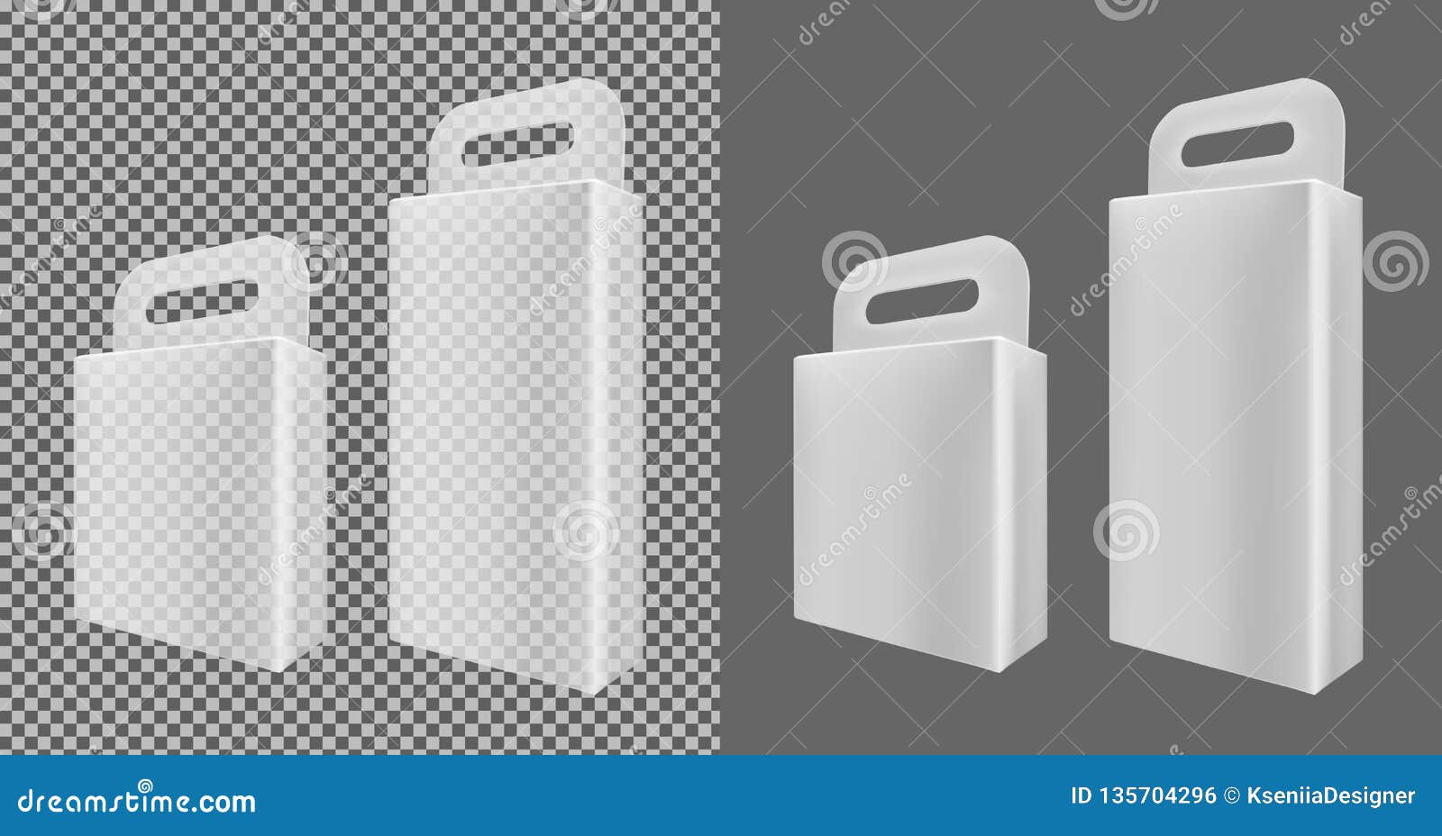 Hanging Hole Trapezoid Shaped Packaging Die Cut Template Cartoon Vector ...