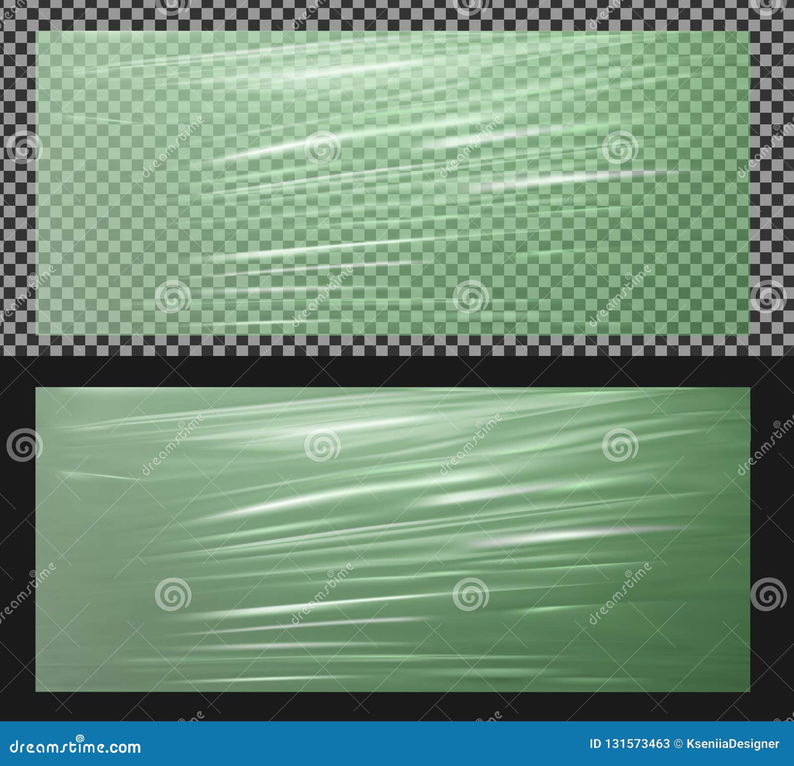 Realistic Transparent Plastic Wrapper Stock Vector - Illustration of ...