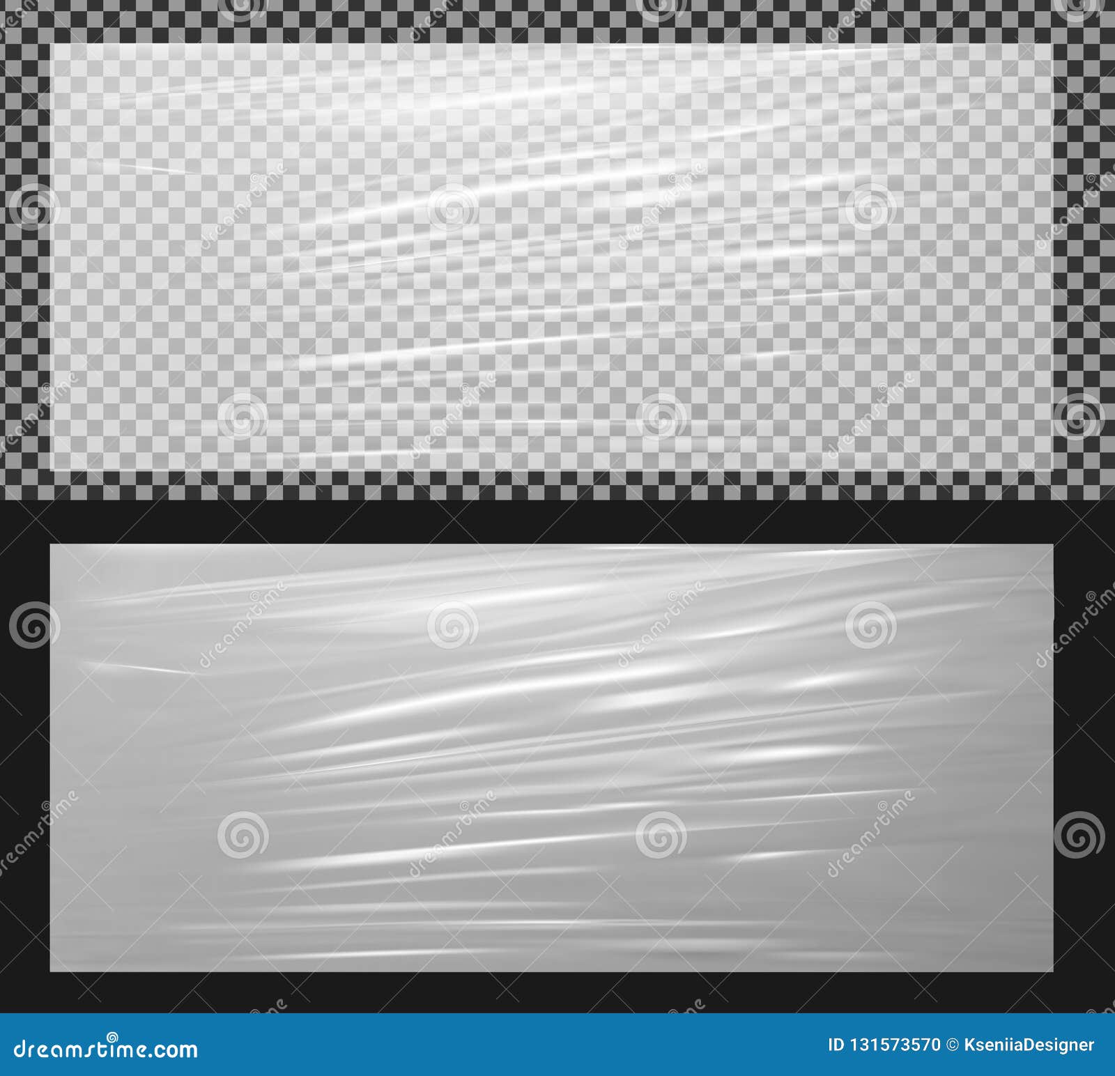 Realistic Transparent Plastic Wrapper Stock Vector - Illustration of ...