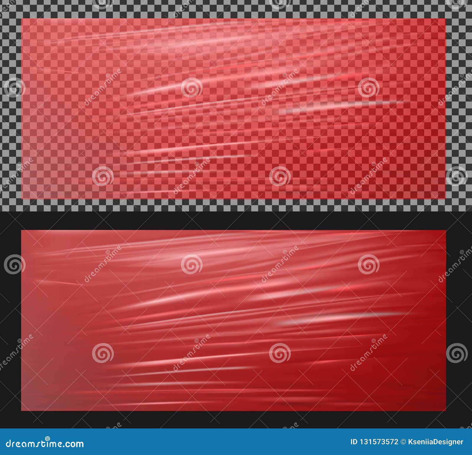 Realistic Transparent Plastic Wrapper Stock Vector - Illustration of ...