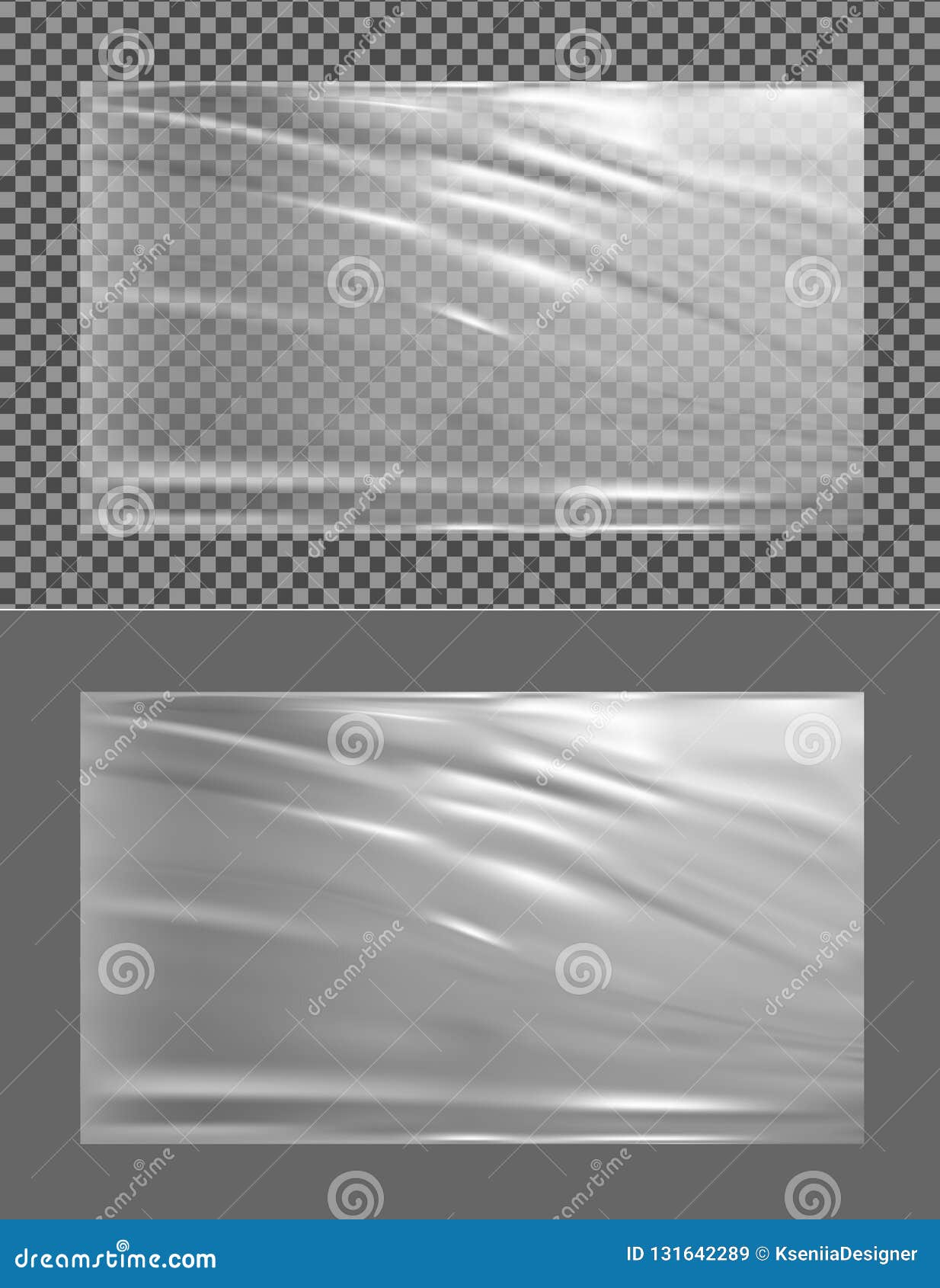 Realistic Transparent Plastic Wrapper Stock Vector - Illustration of ...