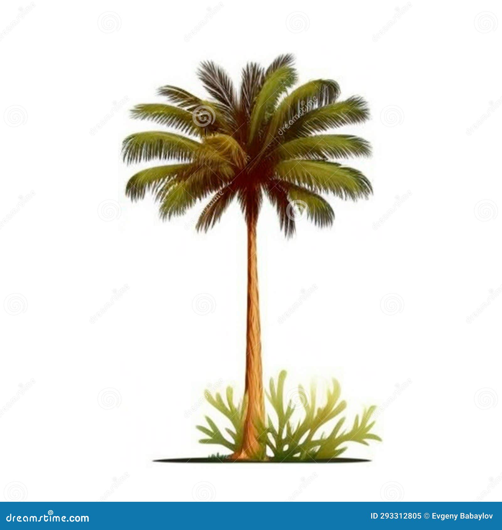 Realistic Tree on White - AI Generated Image Stock Illustration ...