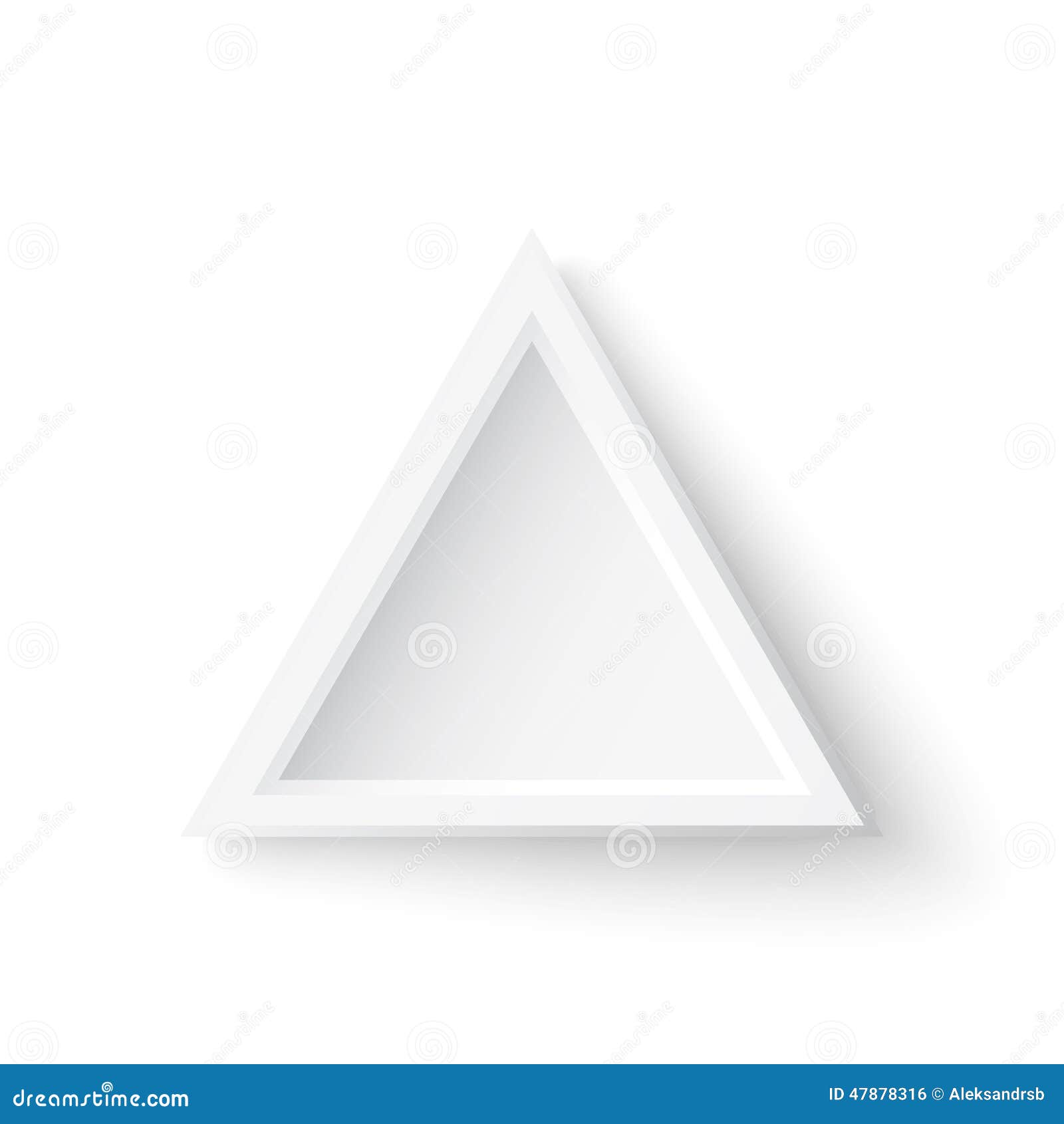 Realistic Triangle Banner Isolated on White Stock Illustration ...