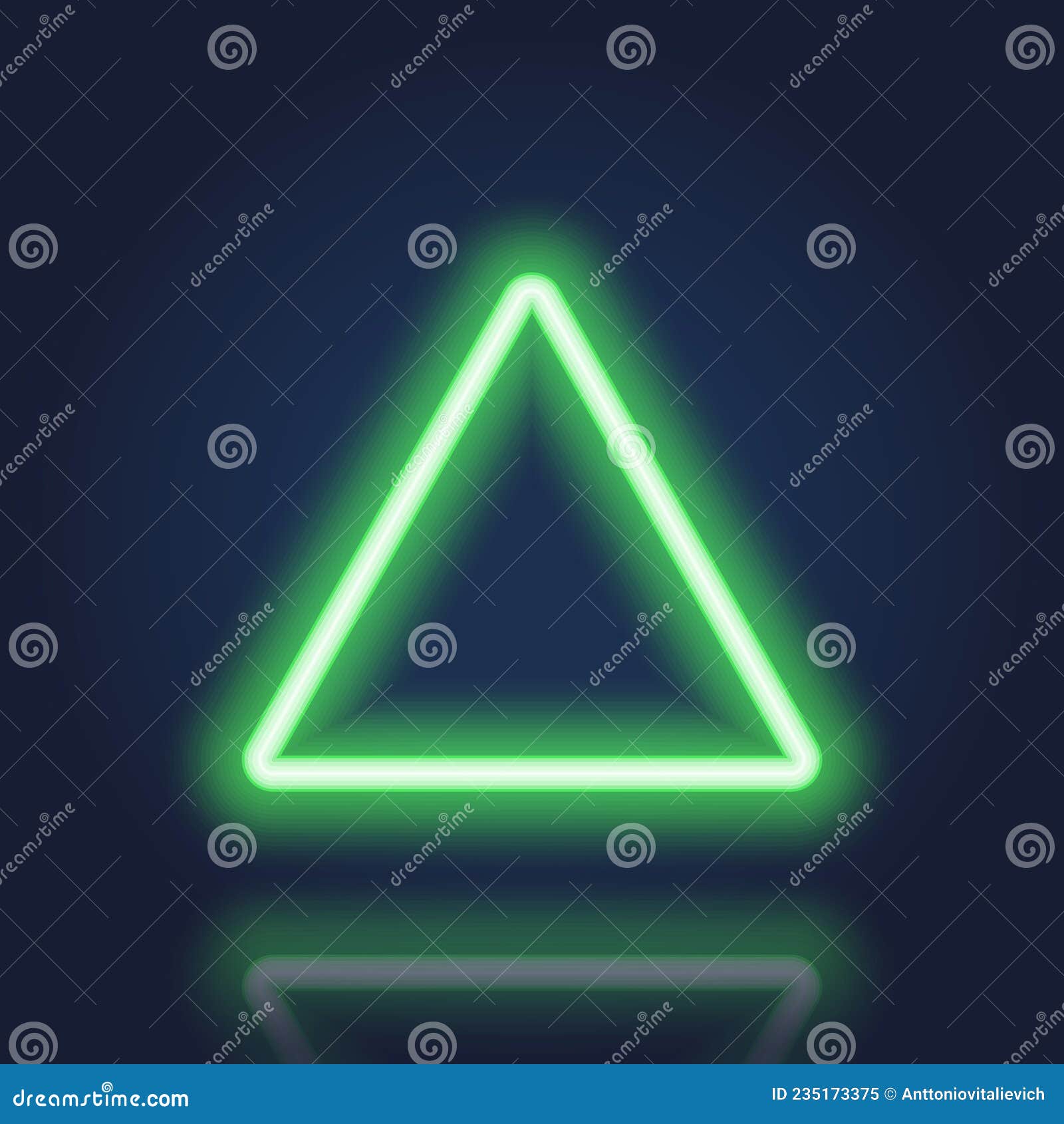 Triangle Neon Sign On Transparent Background. Vector Illustration ...