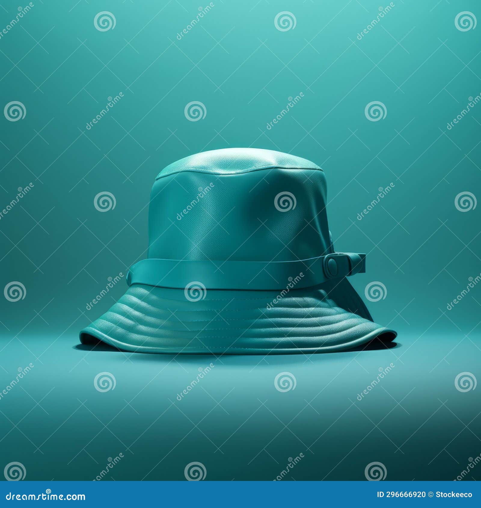 Realistic Turquoise Bucket Hat with Subtle Shading - 3d Render Stock ...