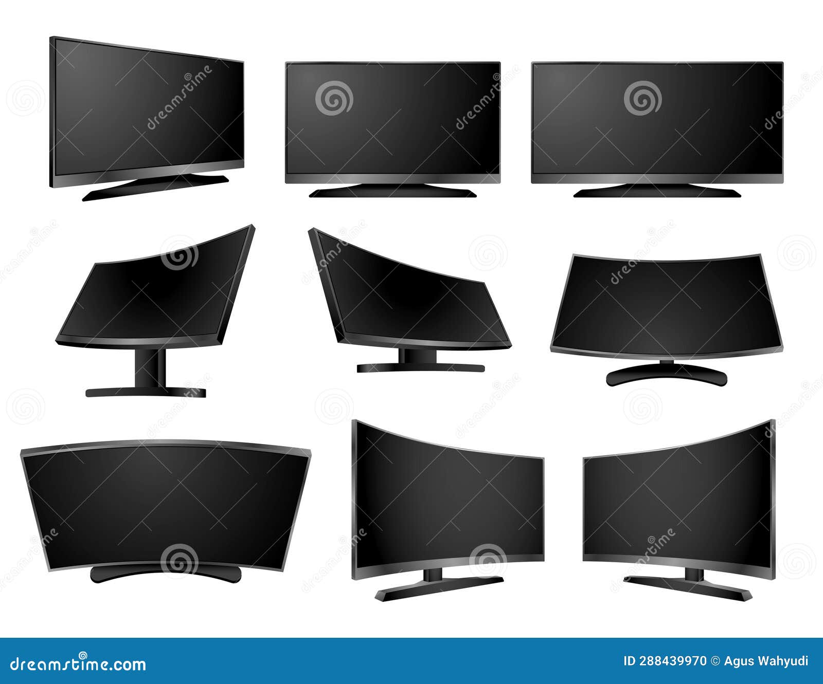 Realistic of Tv Led Lcd Isolated or Lcd Plasma Wide Screen Tv Mockup ...