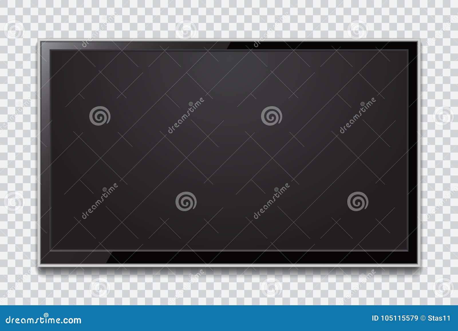 Realistic TV Screen. Modern Stylish Lcd Panel, Led Type Stock Vector ...