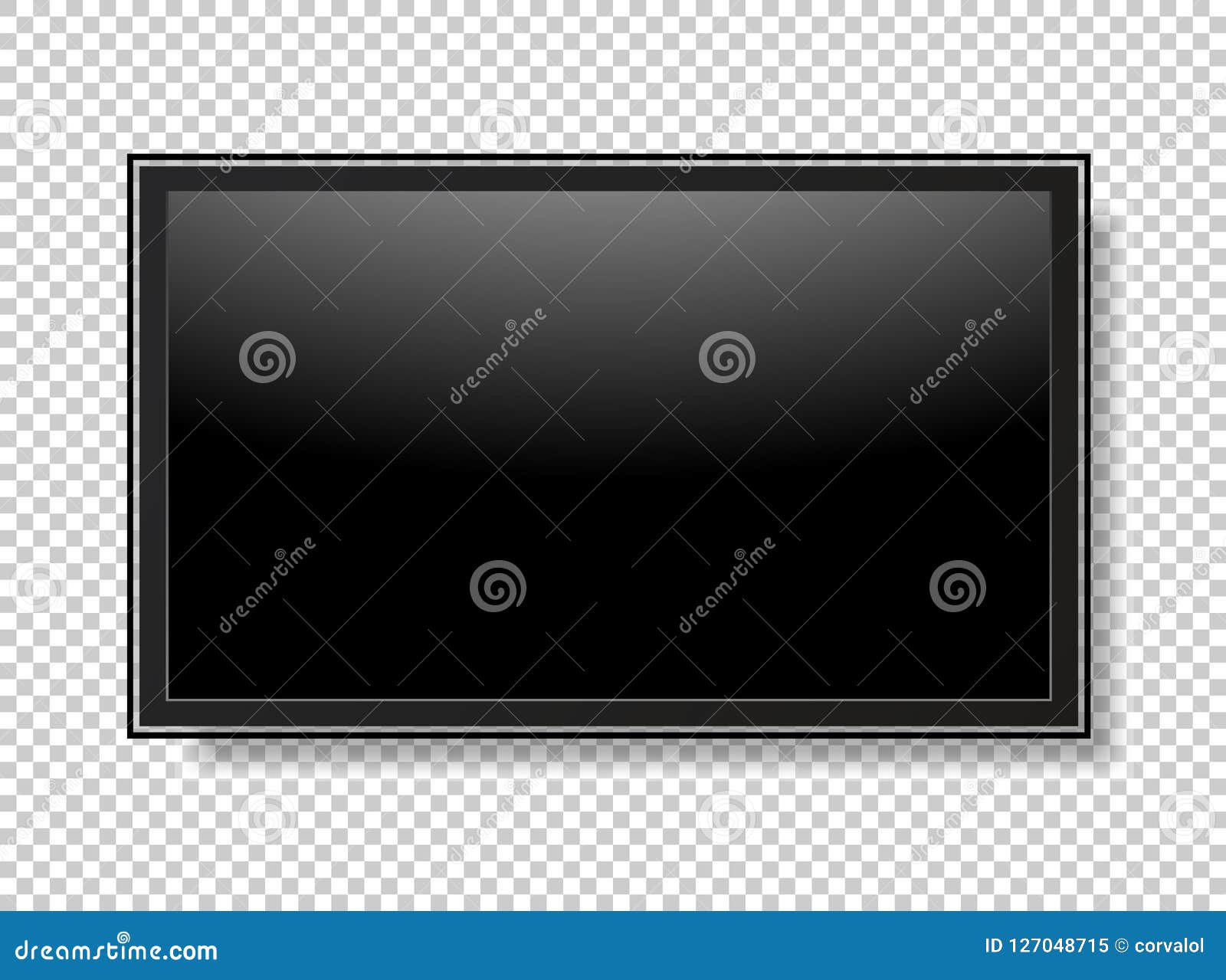 Realistic TV Screen. Modern Stylish Lcd Panel, Led Type Stock Vector ...