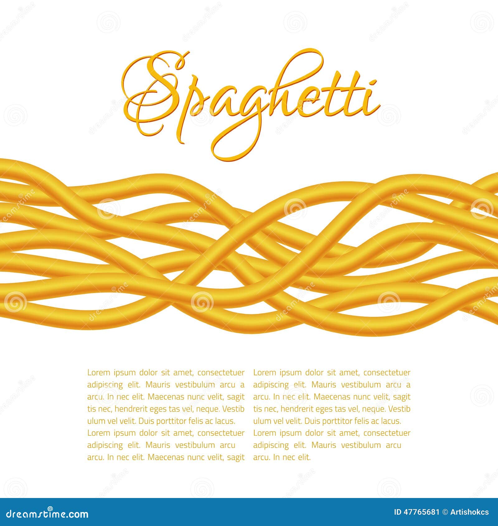 Realistic Twisted Spaghetti Pasta Stock Vector - Illustration of cover ...