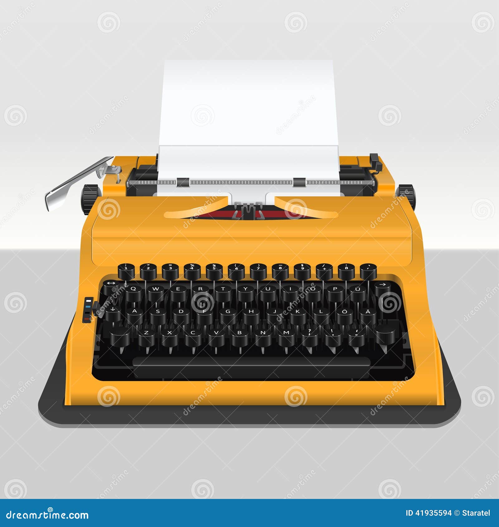 Realistic Typewriter Stock Illustrations – 111 Realistic Typewriter ...