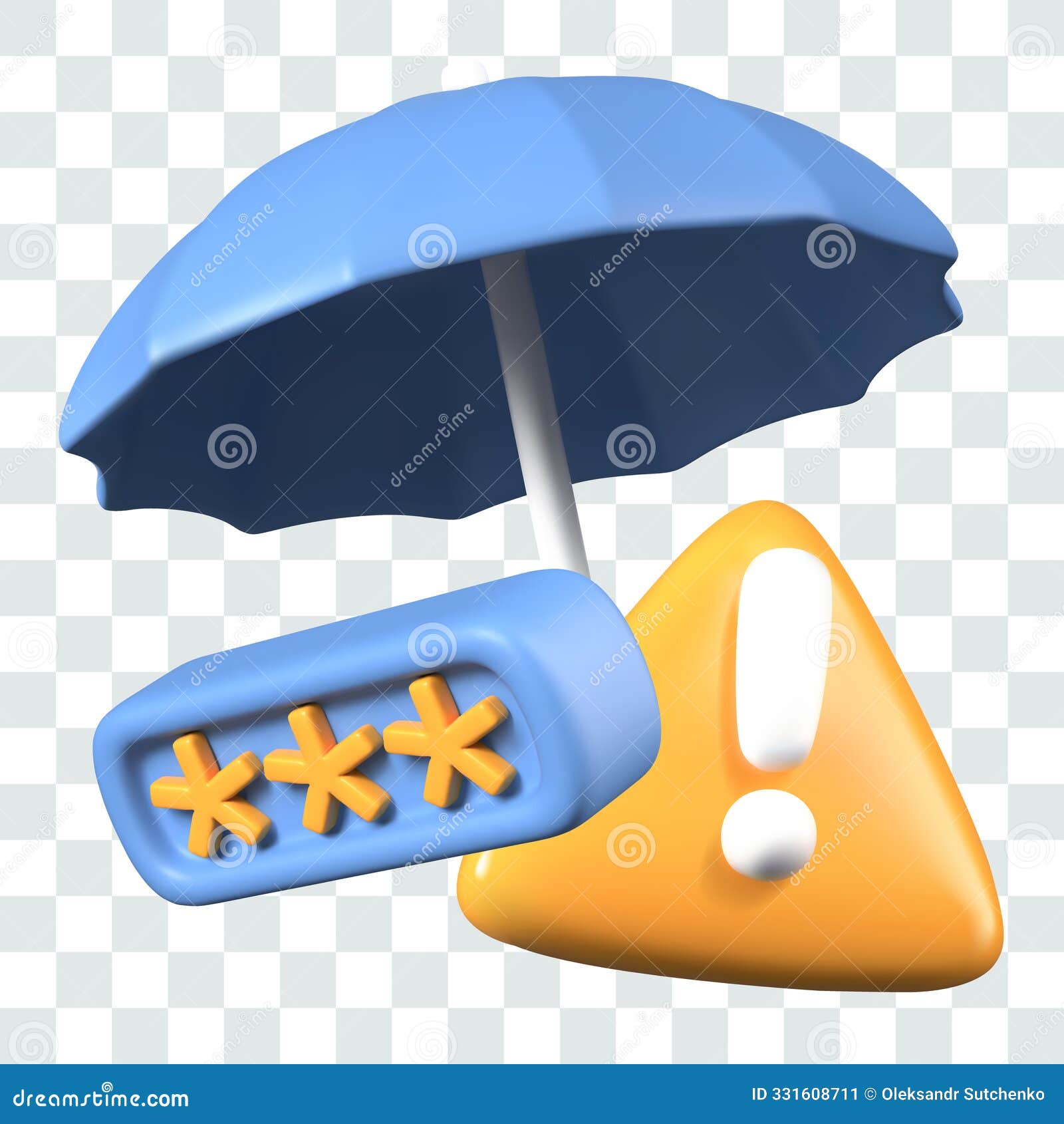 Realistic Umbrella, Classified Password, Triangular Attention Sign ...