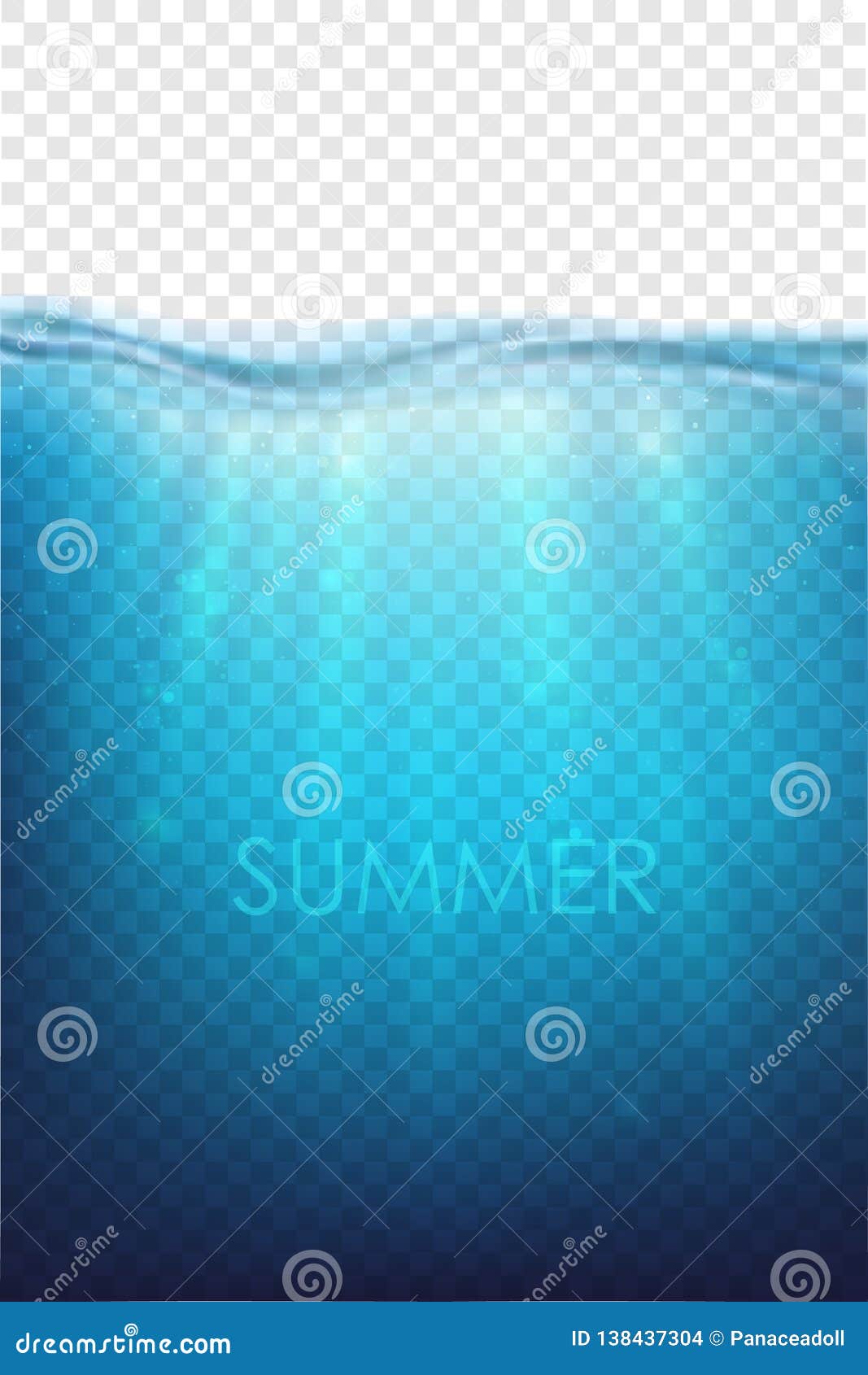 Realistic Underwater Vector Clouds and Sea Stock Illustration ...