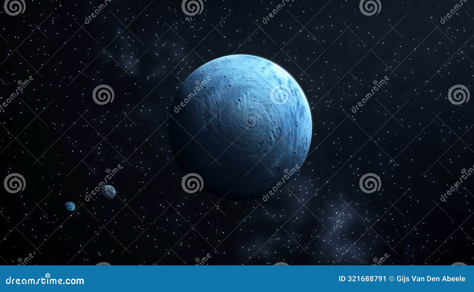 Realistic Uranus Planet in Space Stock Illustration - Illustration of ...