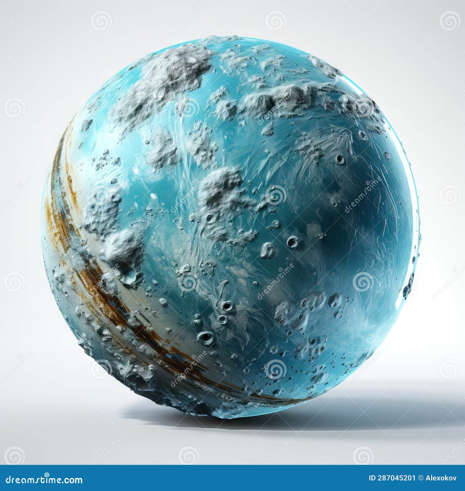 Realistic Uranus on White Background AI Generated Stock Illustration ...
