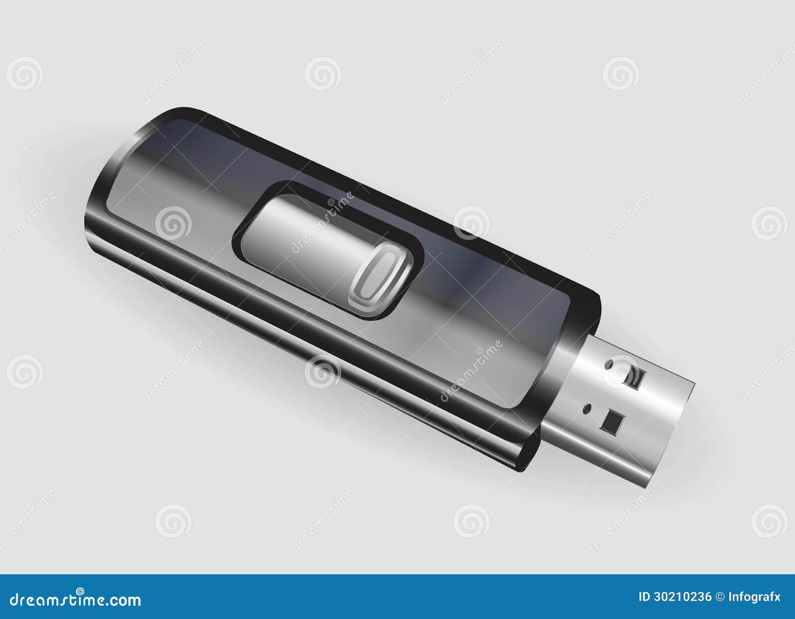 USB Key stock illustration. Illustration of hardware - 30210236