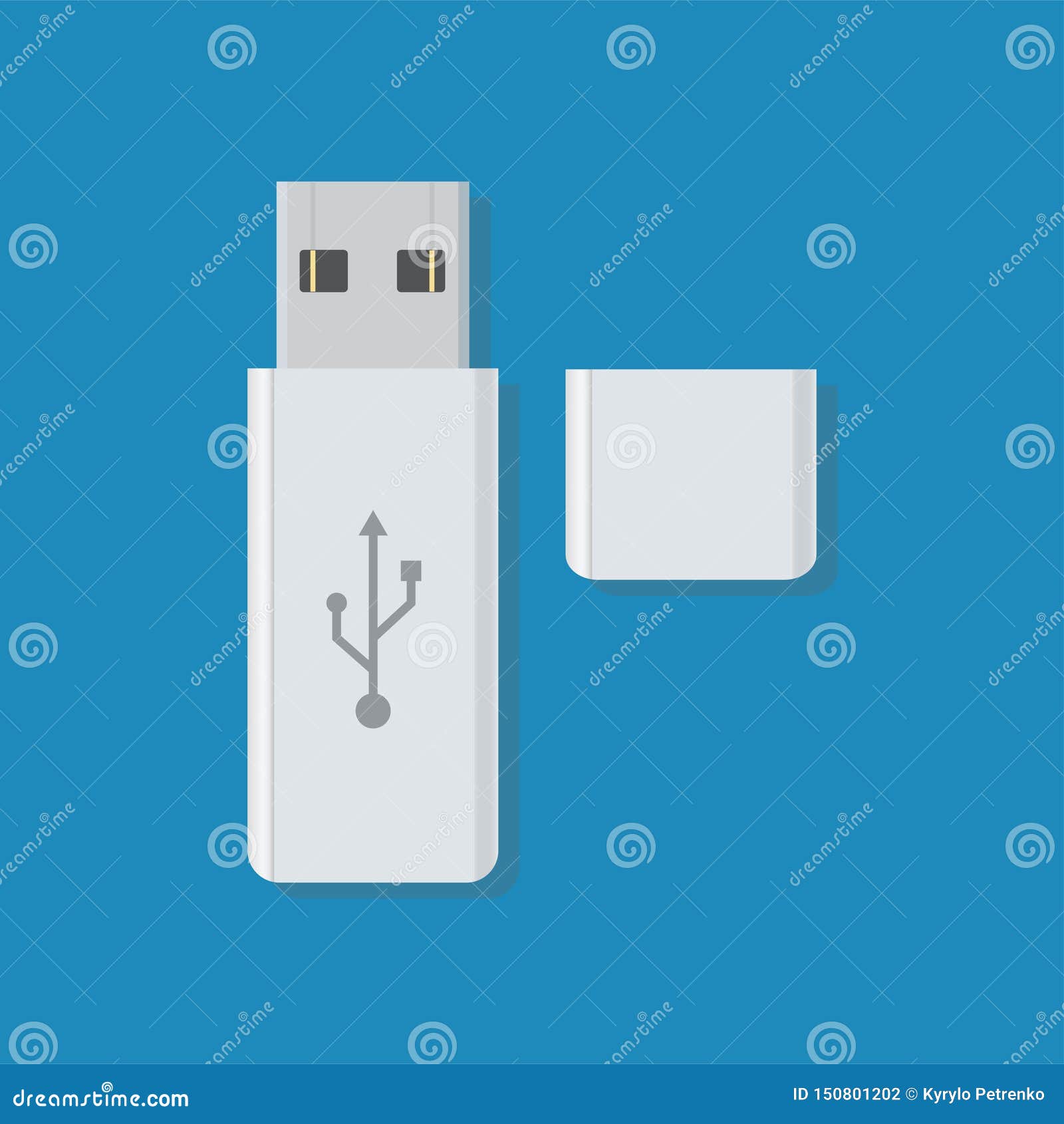Realistic Usb Stick for Device Connection Vector Stock Vector ...