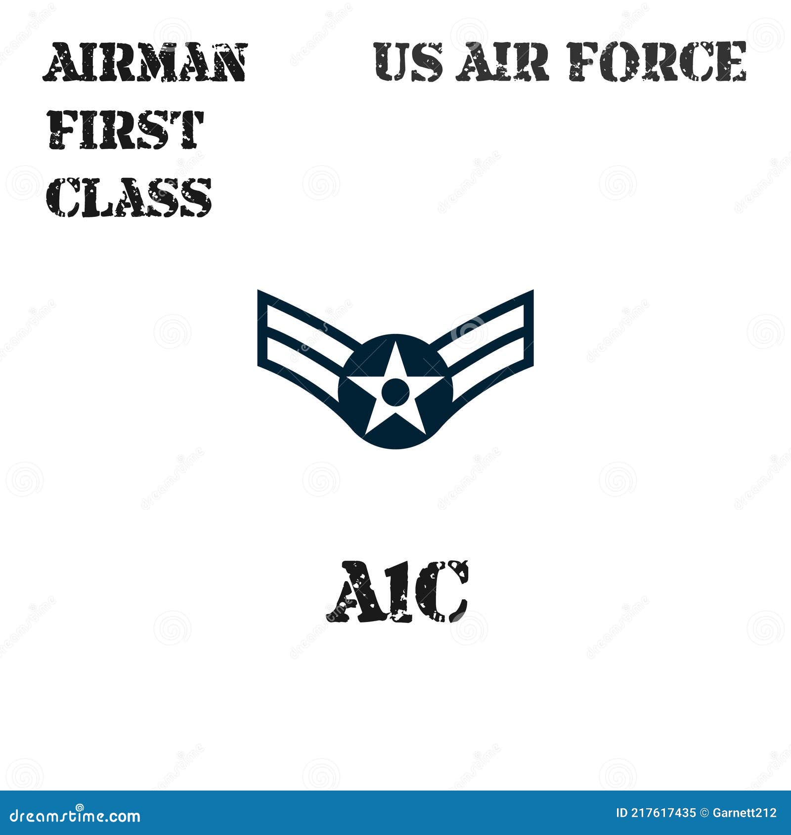 Realistic Vector Badge of the Armband of the Chevron of the Airman ...