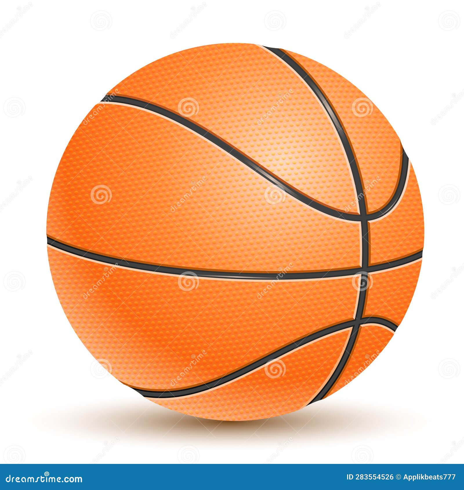 Realistic Vector Basketball Stock Vector - Illustration of rubber, ball ...
