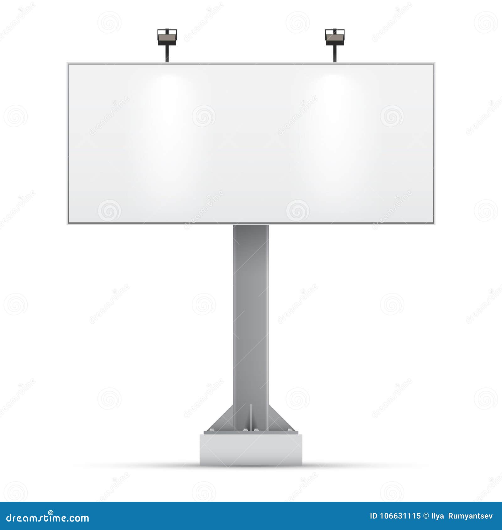 Realistic Vector Billboard with Illumination Stock Vector ...