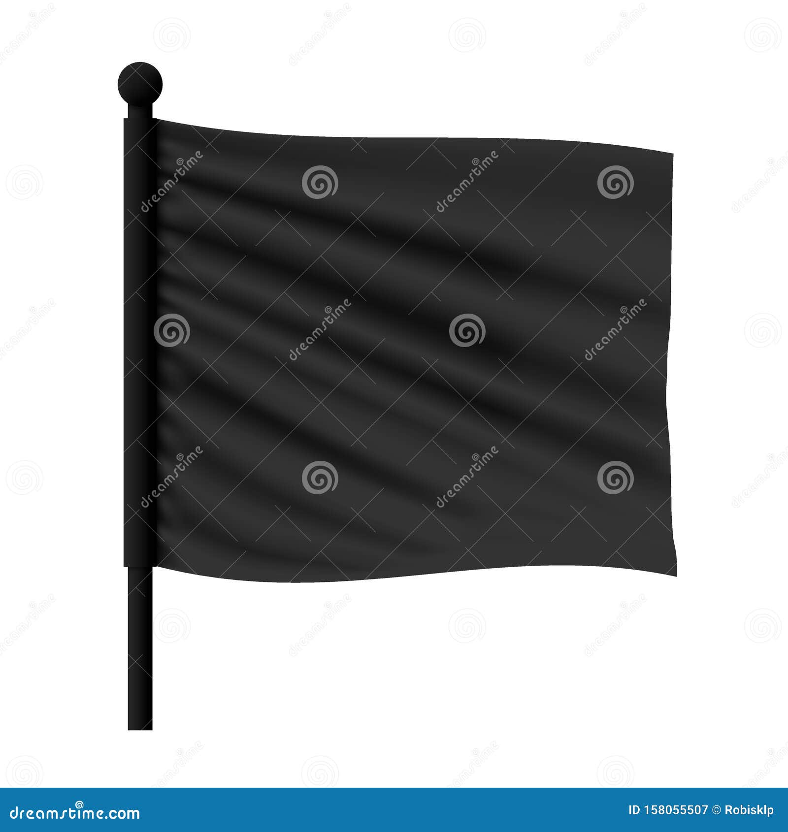 Wavy Flag Mockup stock vector. Illustration of mockup - 158055507