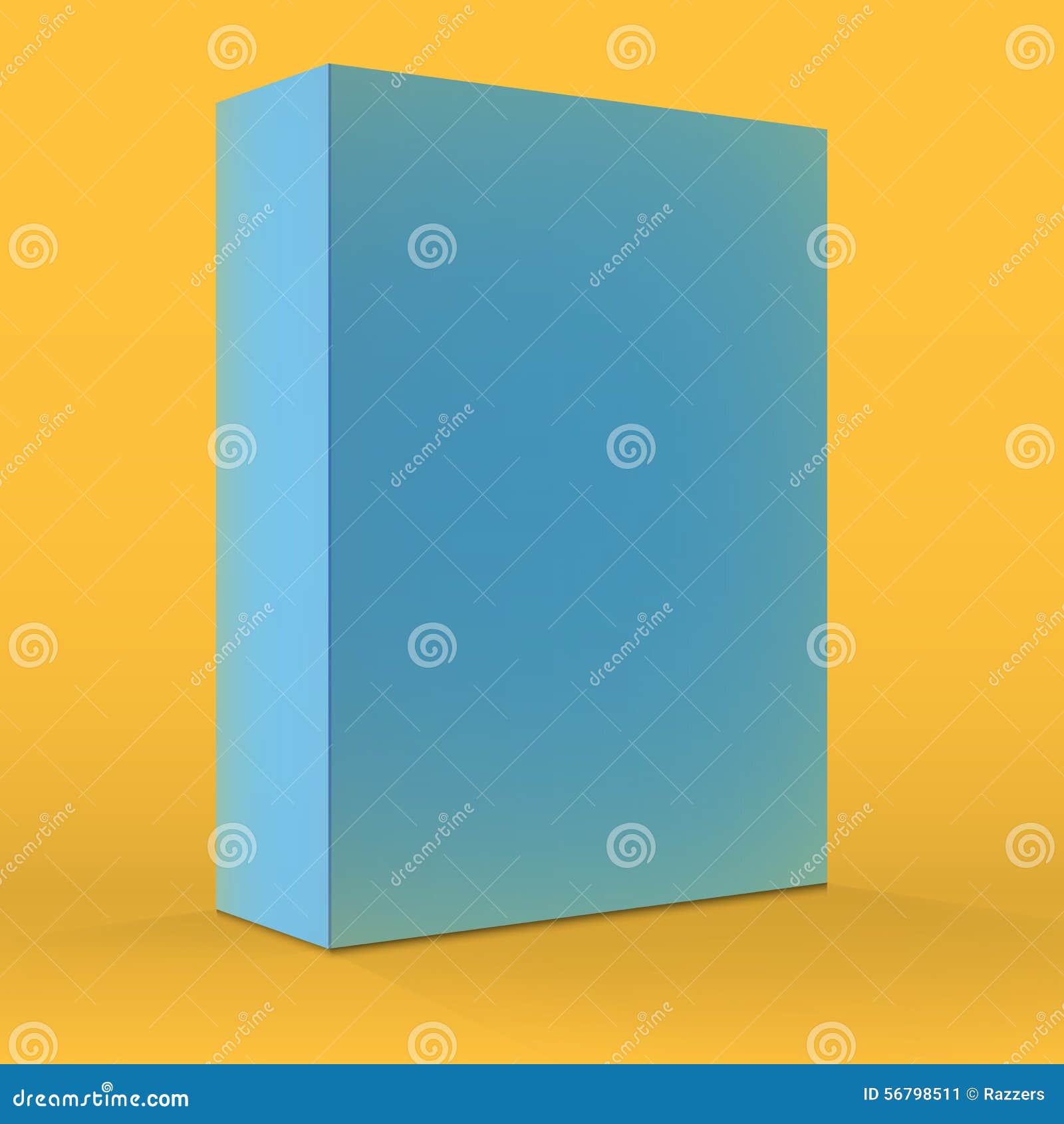 Realistic Vector Blank Blue Packaging Box Template for Cellphone Stock ...