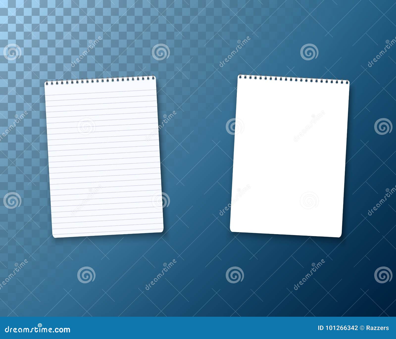 Realistic Vector Blank Notepad TextBook Icon. Vector Notepad Template ...