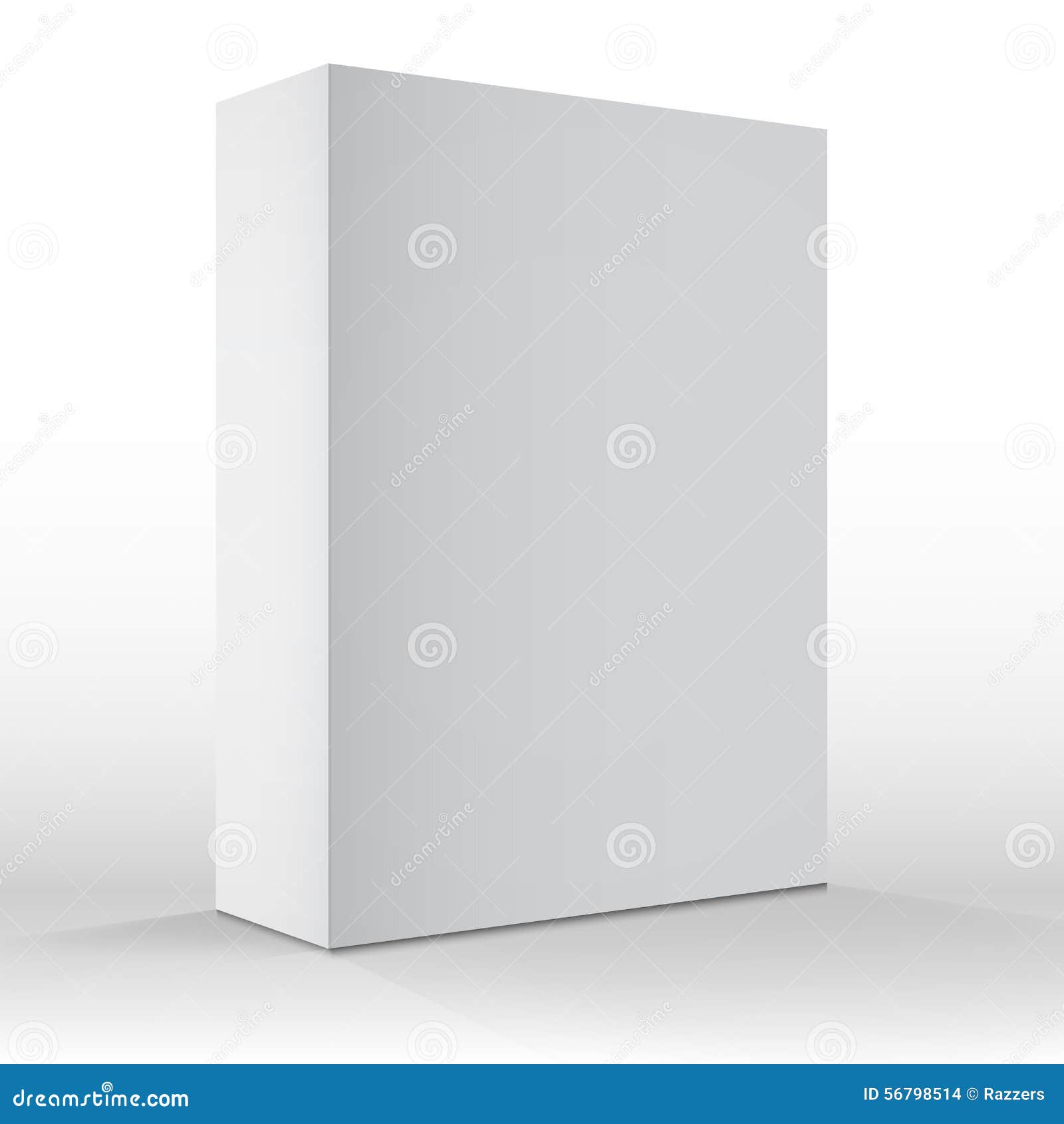 Realistic Vector Blank White Packaging Box Template for Cellphon Stock ...