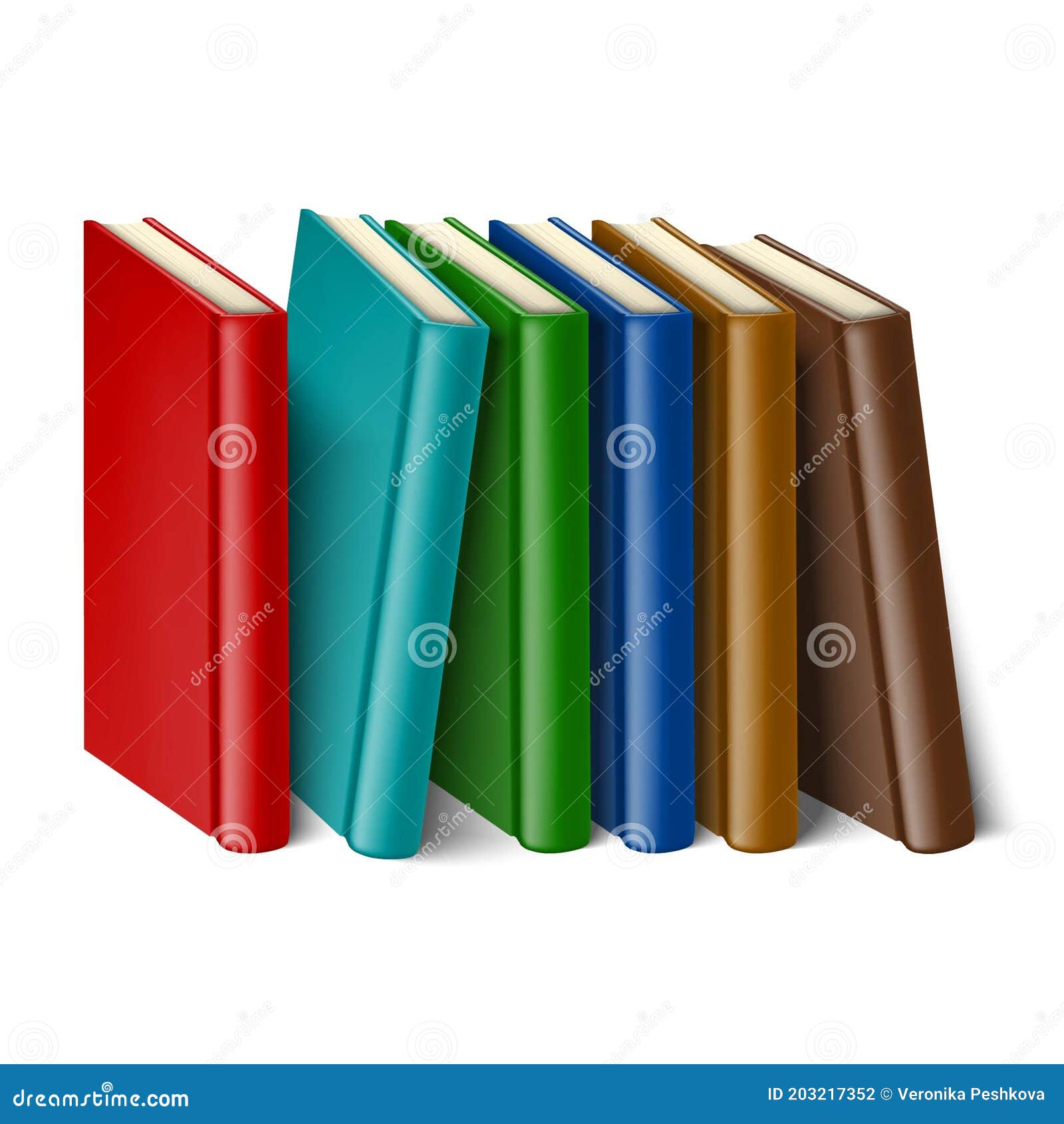 Realistic Vector Books. Isolated on White Background Stock Illustration ...