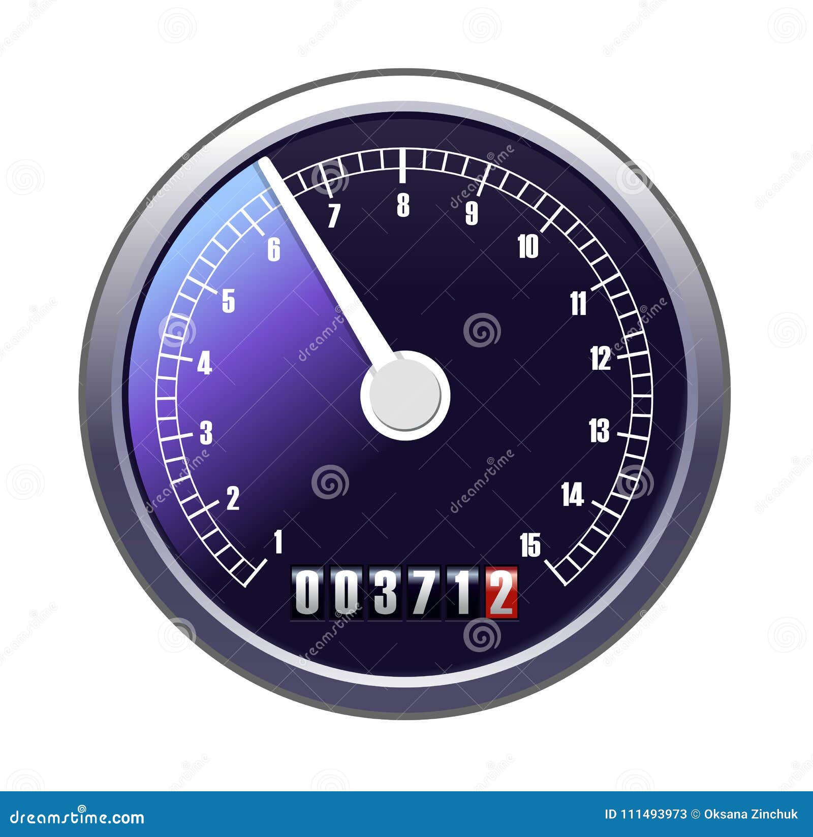 Realistic Vector Car Speedometer Interface Stock Vector - Illustration ...