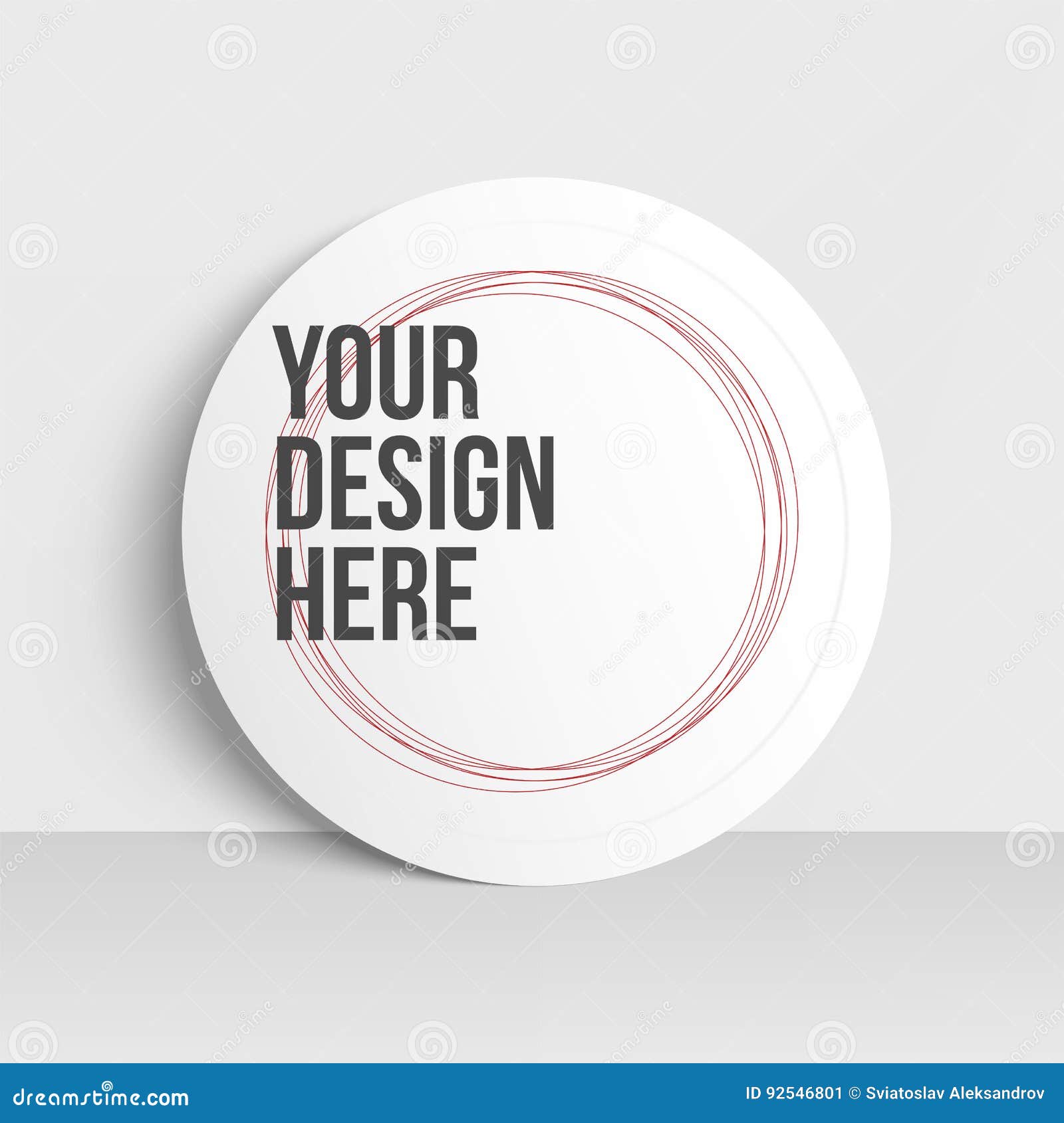 Realistic Vector Circle Mockup Stock Vector - Illustration of ...