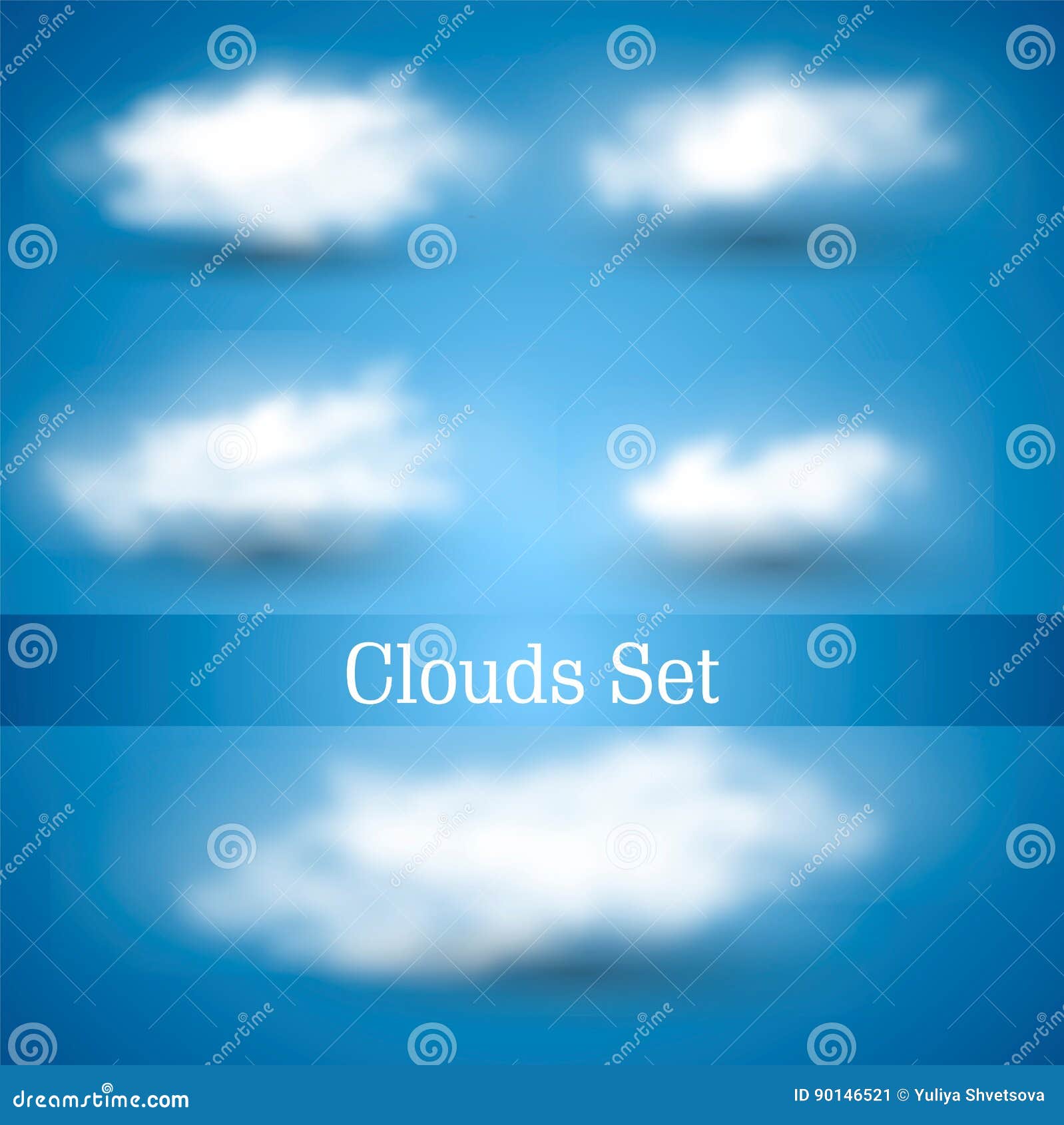 Realistic vector clouds stock vector. Illustration of outdoor - 90146521