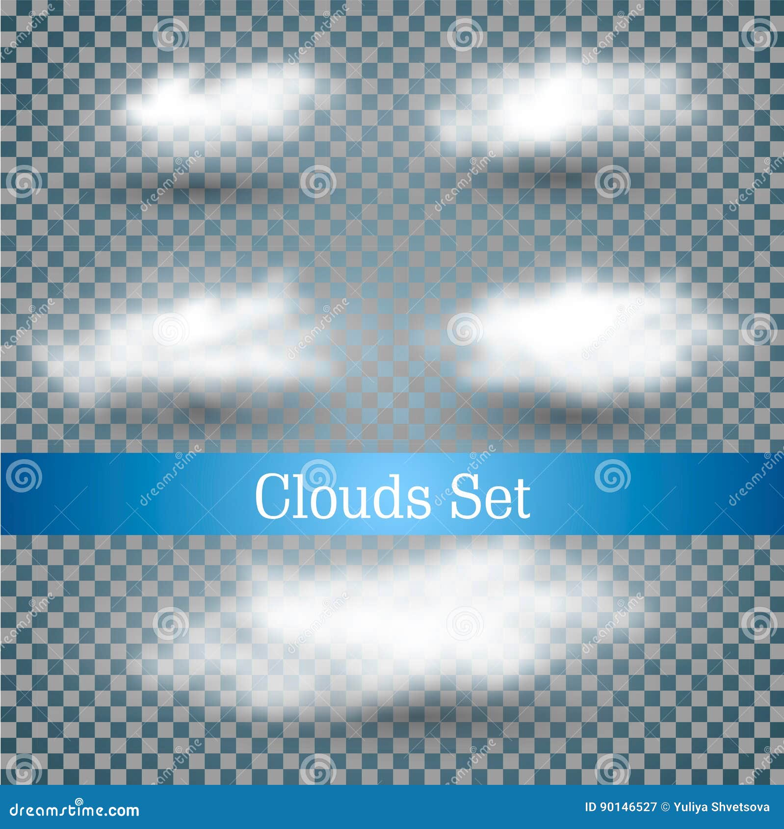 Realistic vector clouds stock vector. Illustration of beautiful - 90146527