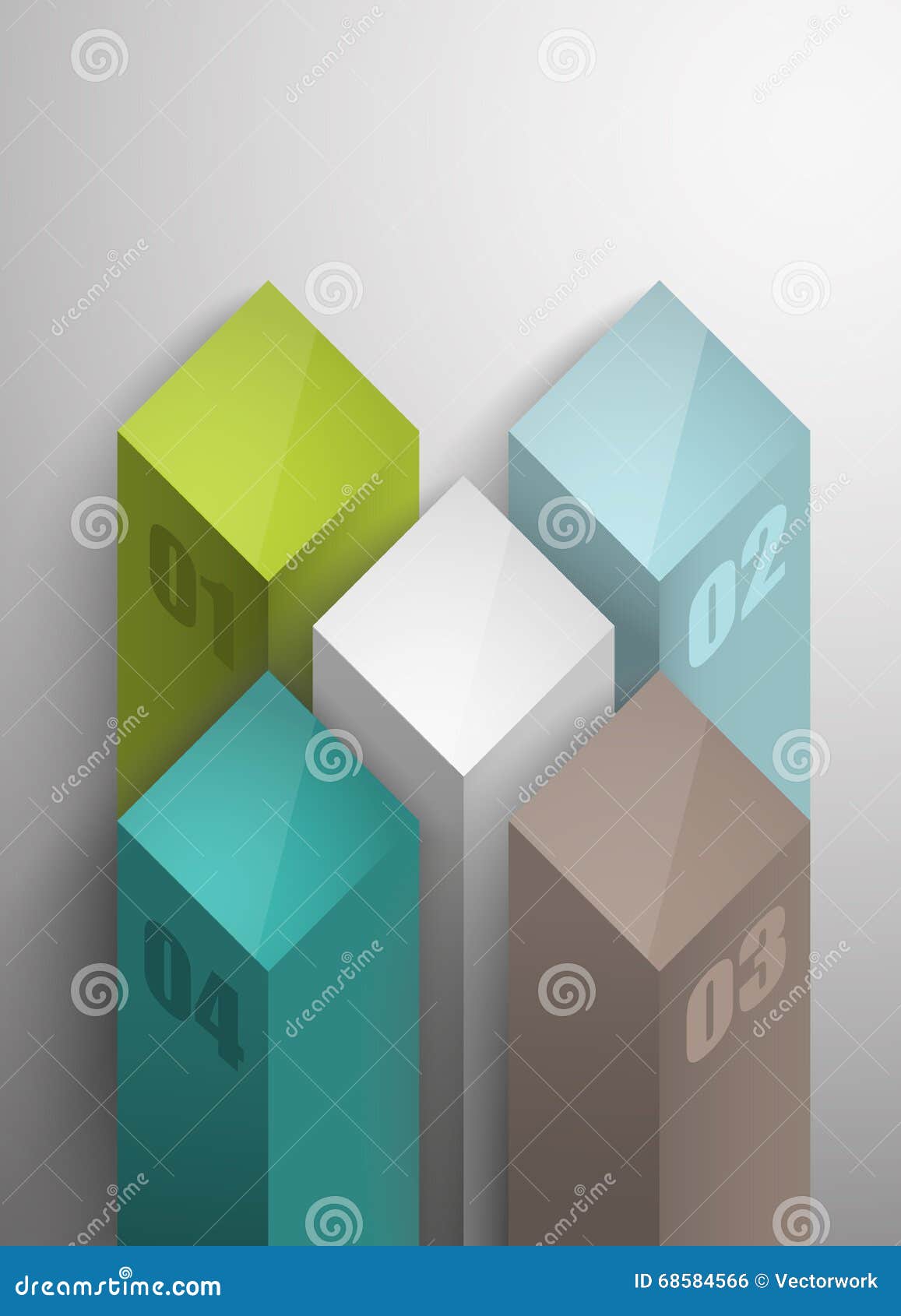 Realistic Vector Data Columns Infographic Template Stock Vector ...