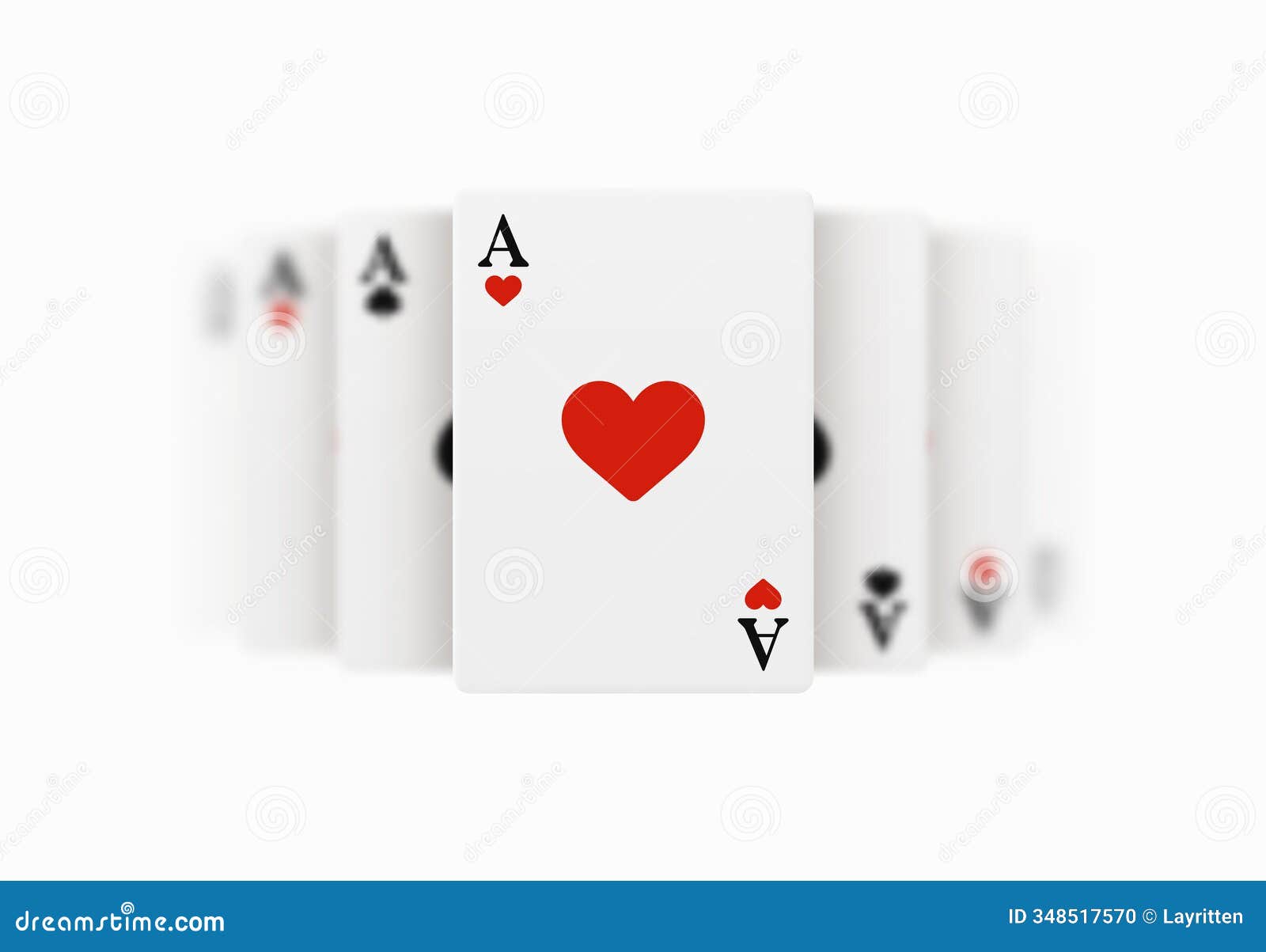 Realistic Vector Design of Winning Hand Four Ace. Playing Poker. Set of ...