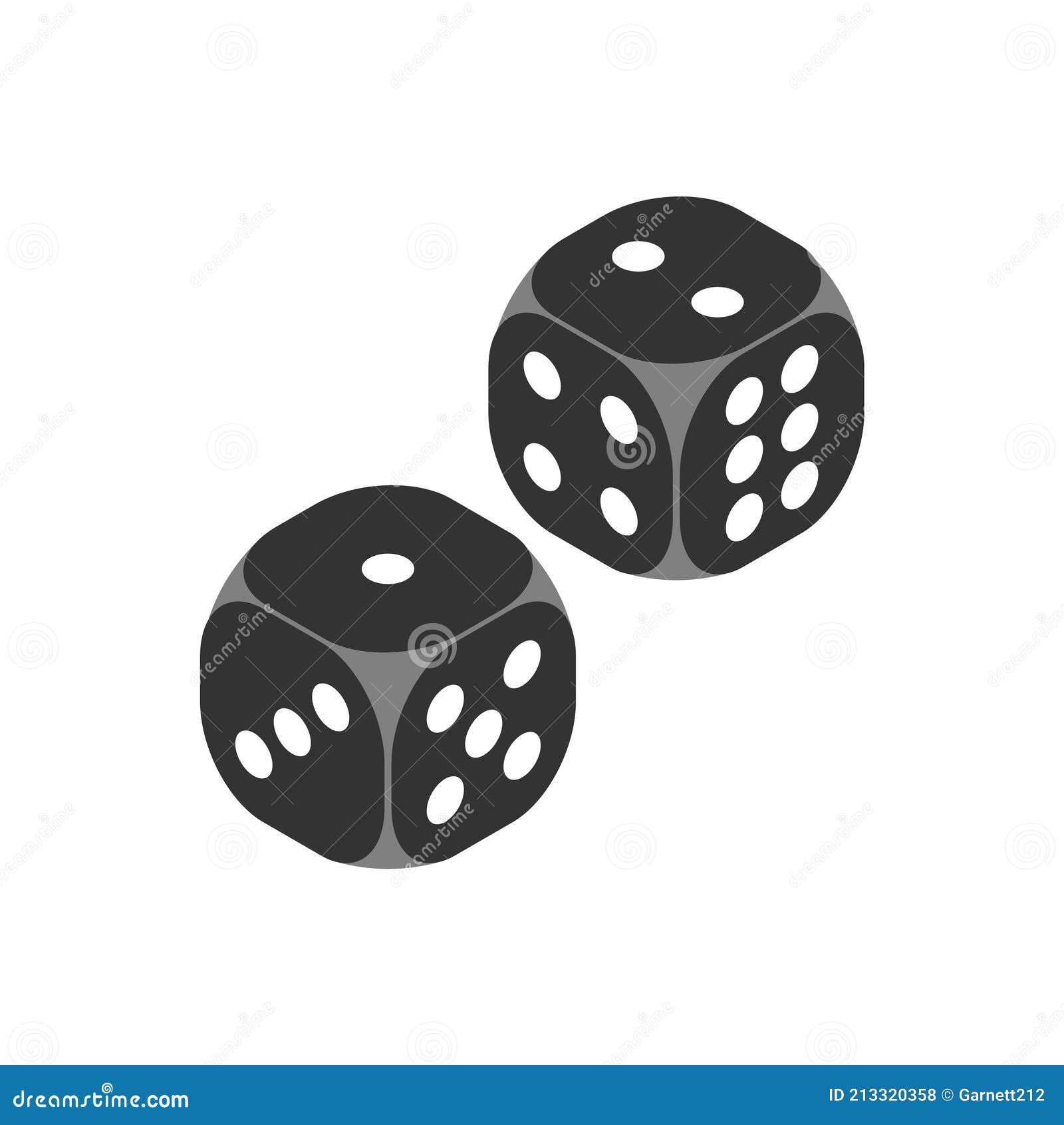 Realistic Vector Dice Icon. a Symbol of Casinos and Table Games Stock ...