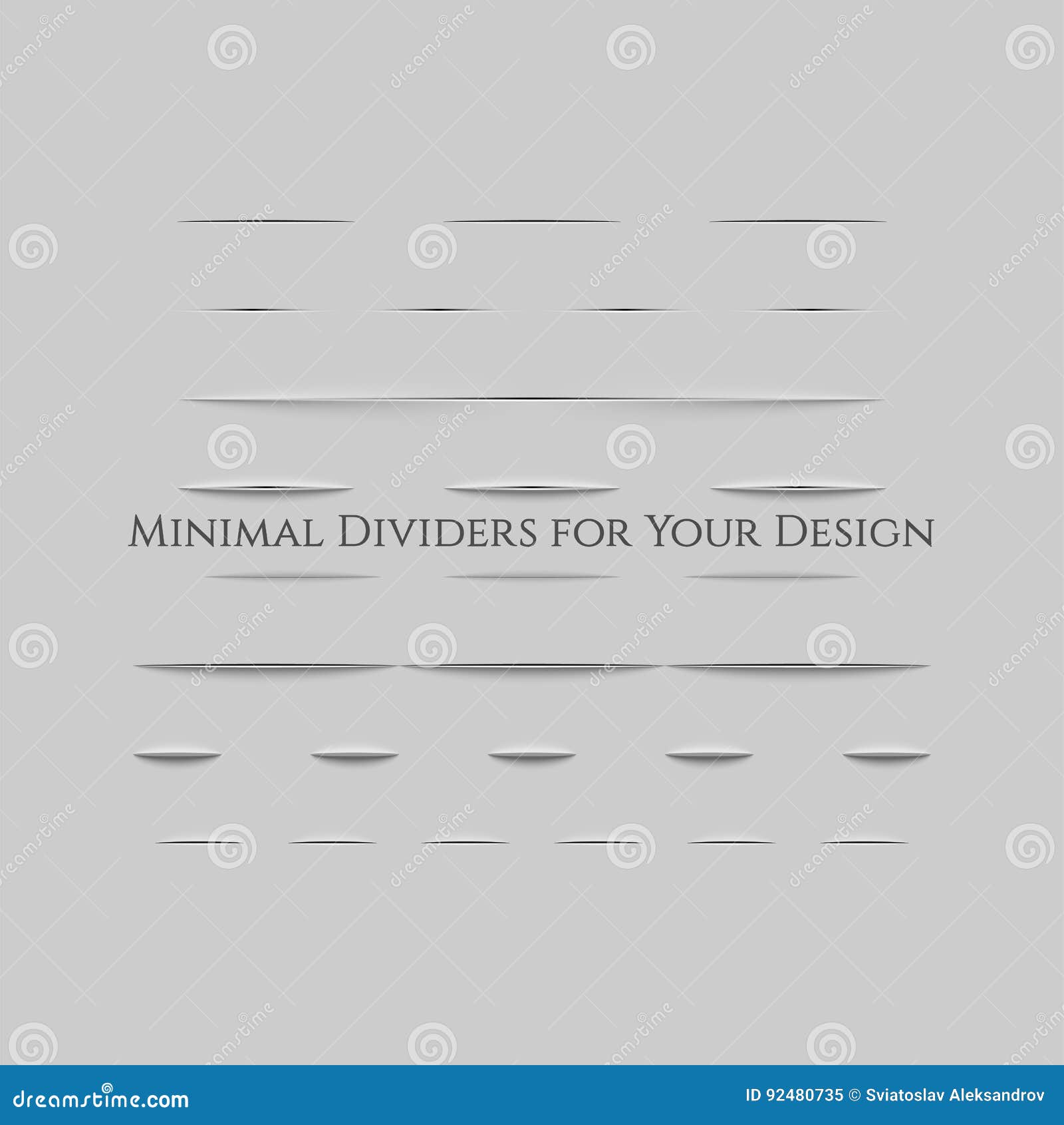Realistic Vector Dividers with Shadow Effect Set Stock Vector ...