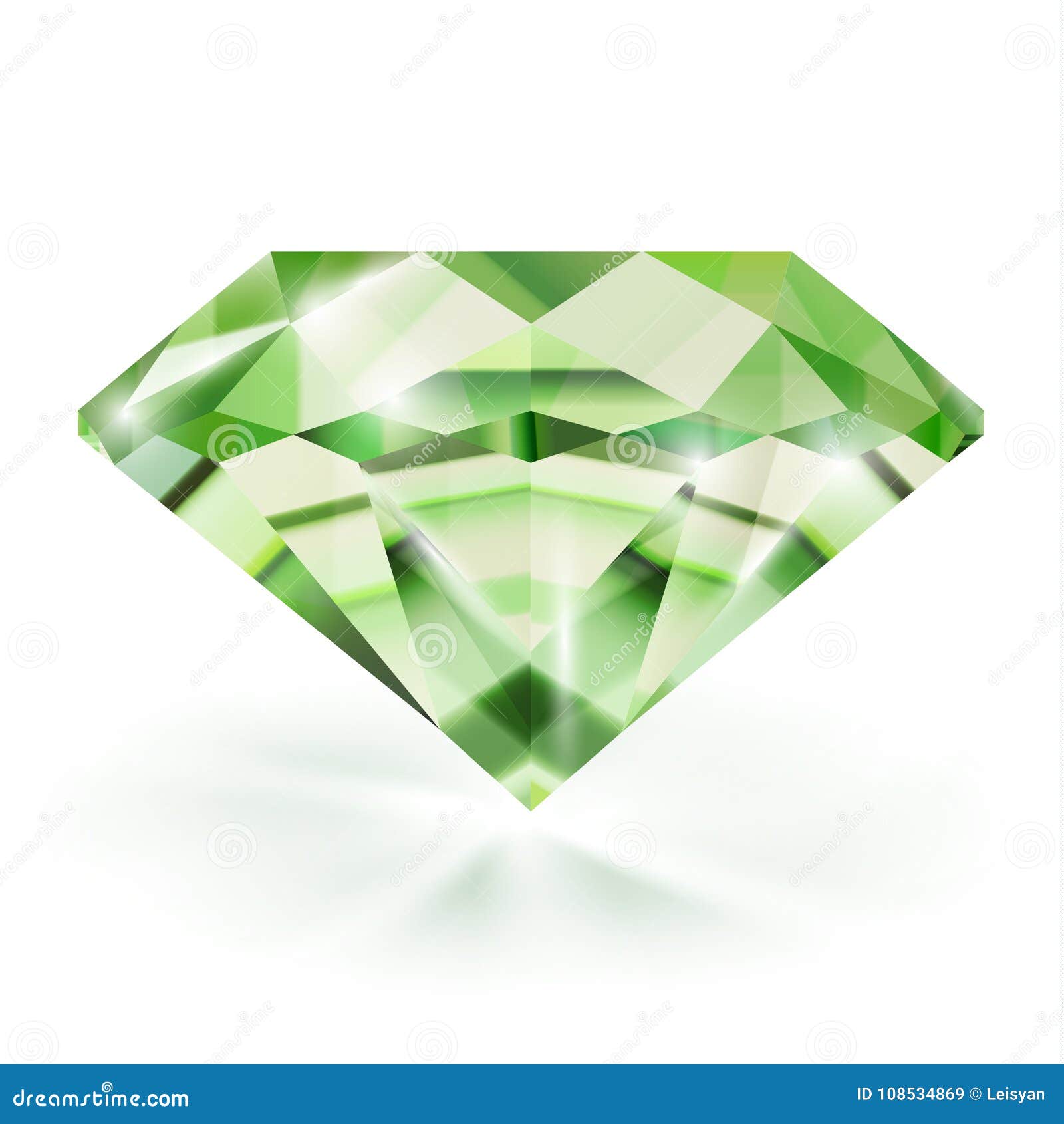 Realistic Vector Emerald Illustration Stock Vector - Illustration of ...