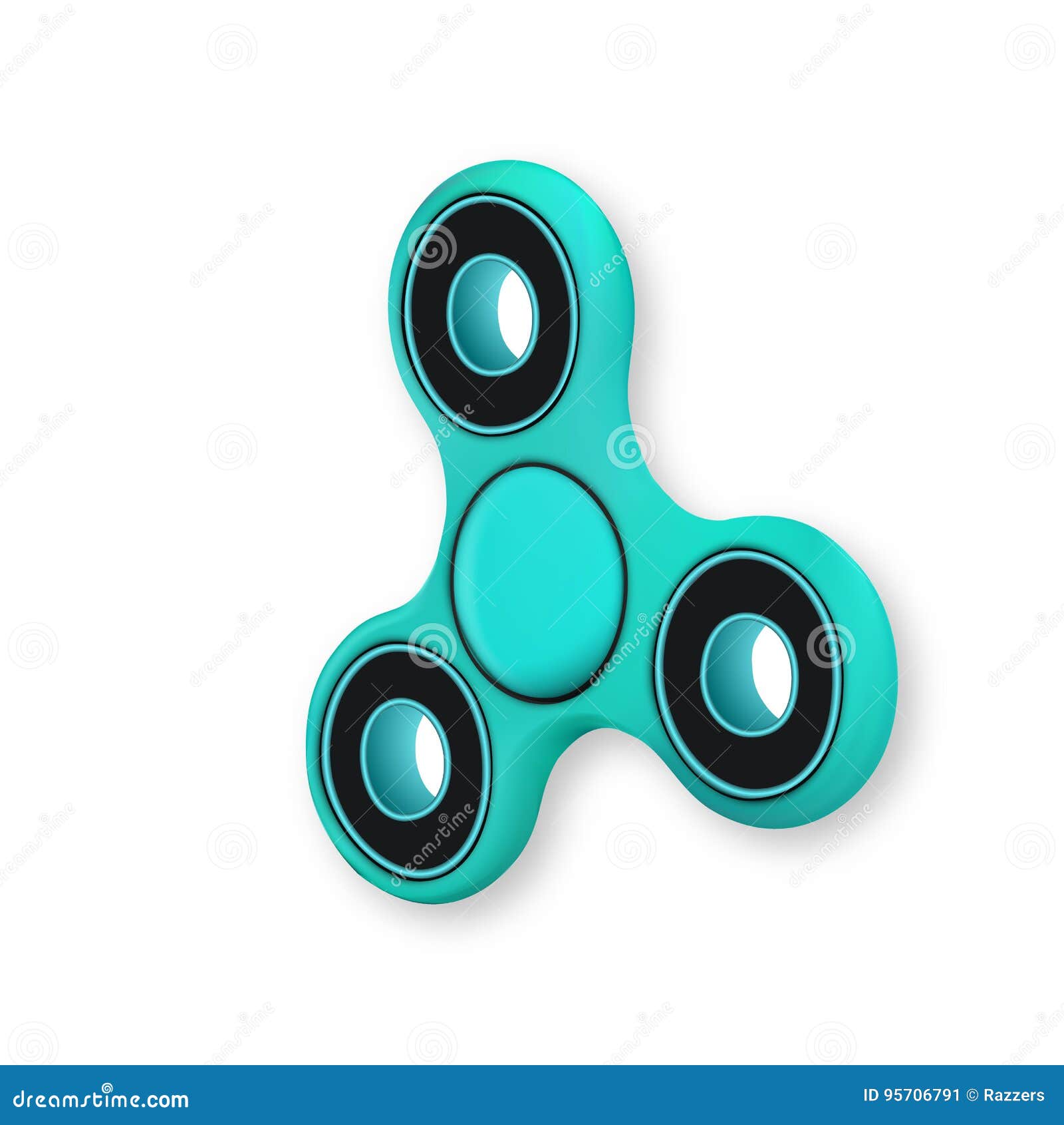Realistic Vector Fidget Spinner Toy Isolated Stock Vector ...