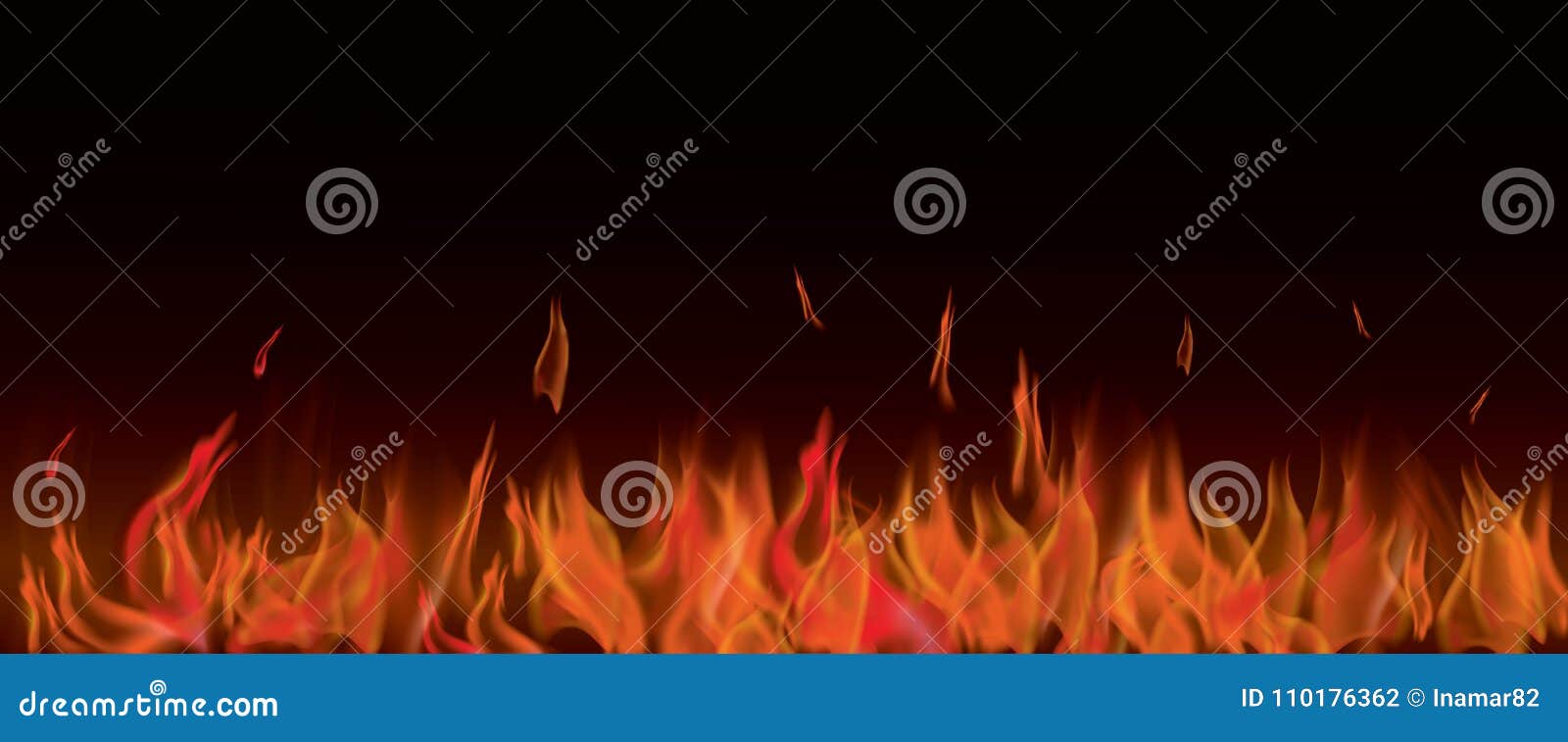 Realistic Vector of Fire Banner Stock Vector - Illustration of ...