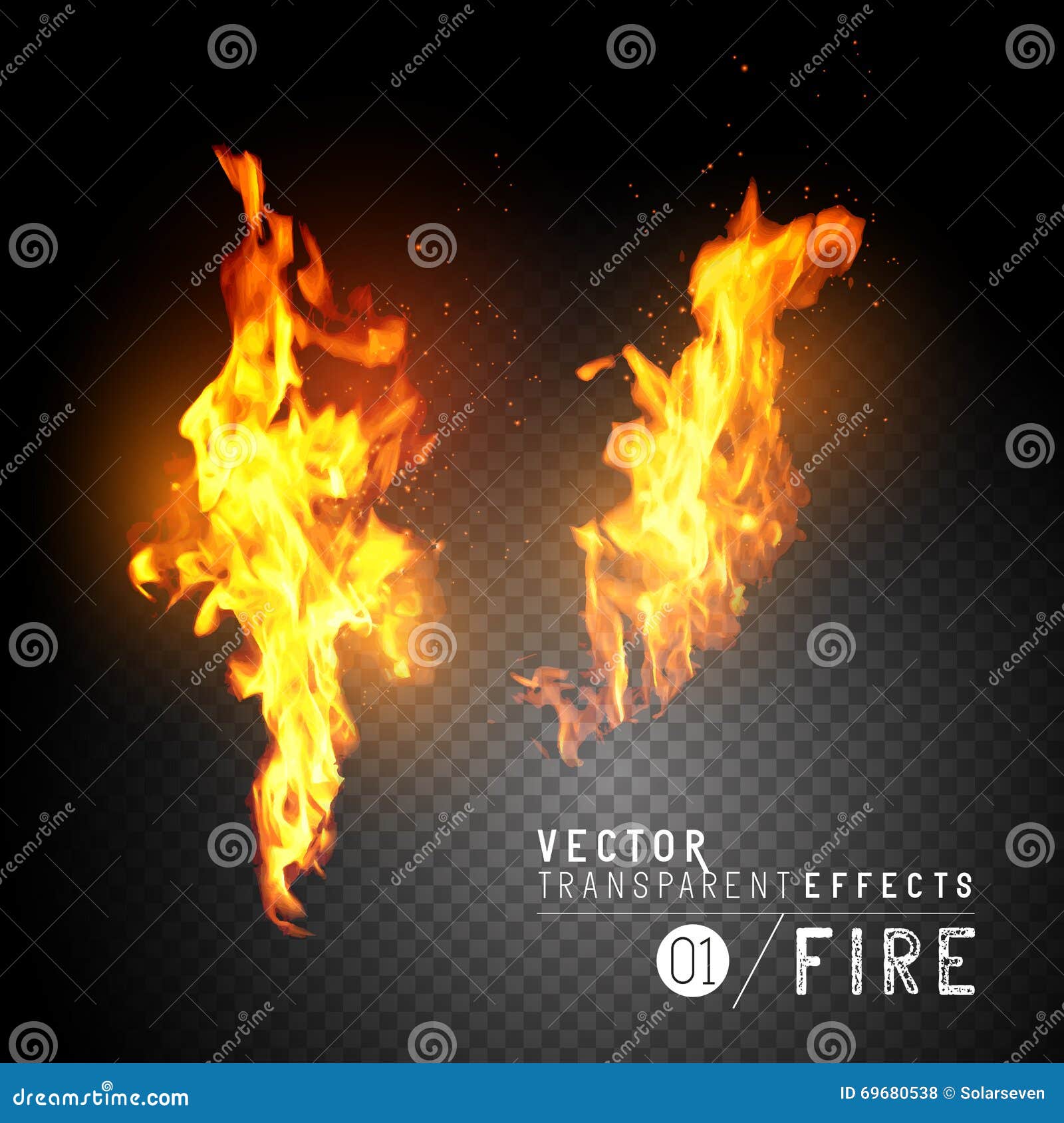 Realistic Vector Fire Flames Stock Vector - Illustration of danger ...