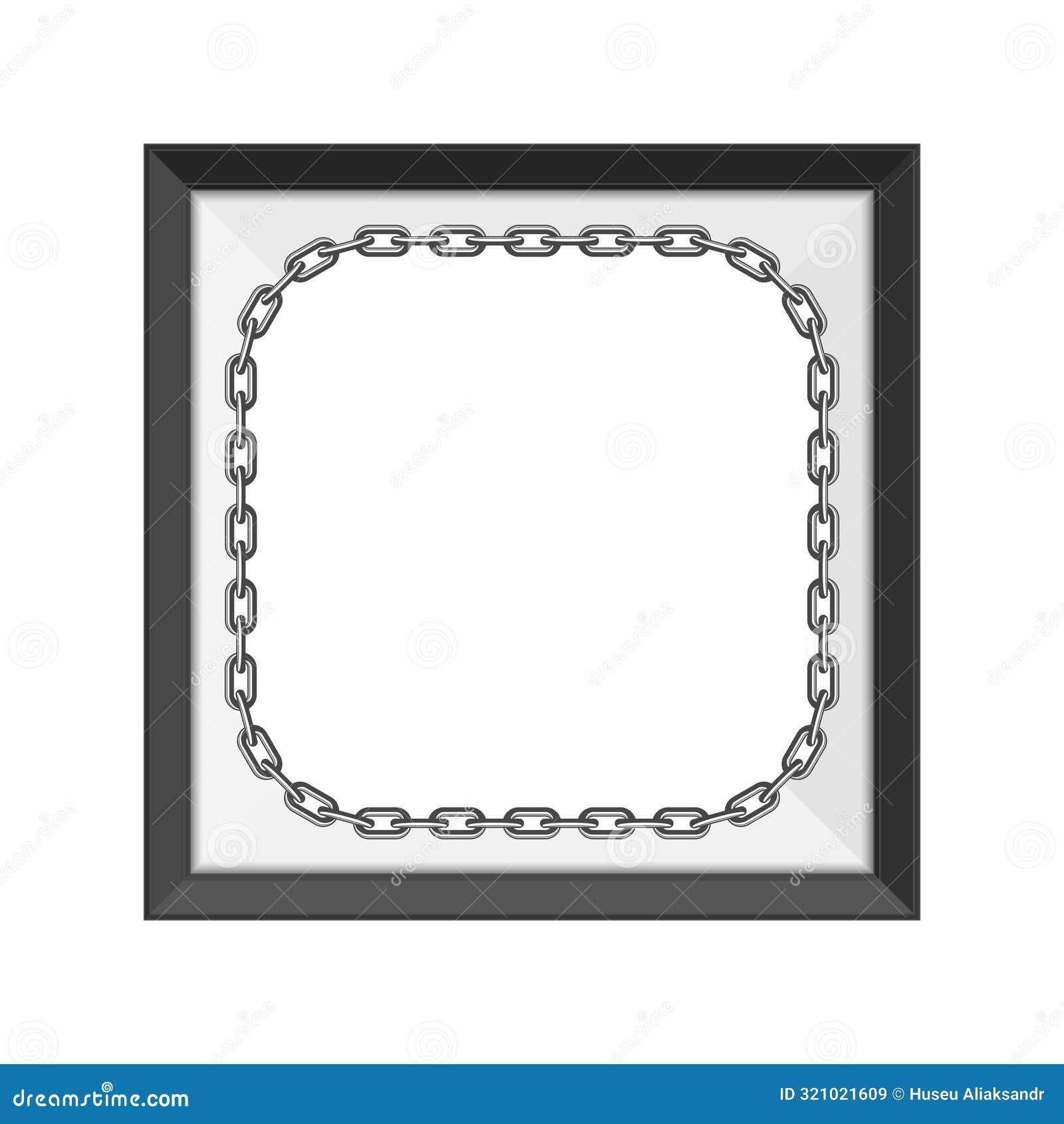 Realistic Vector Frame Chain Stock Vector - Illustration of decoration ...