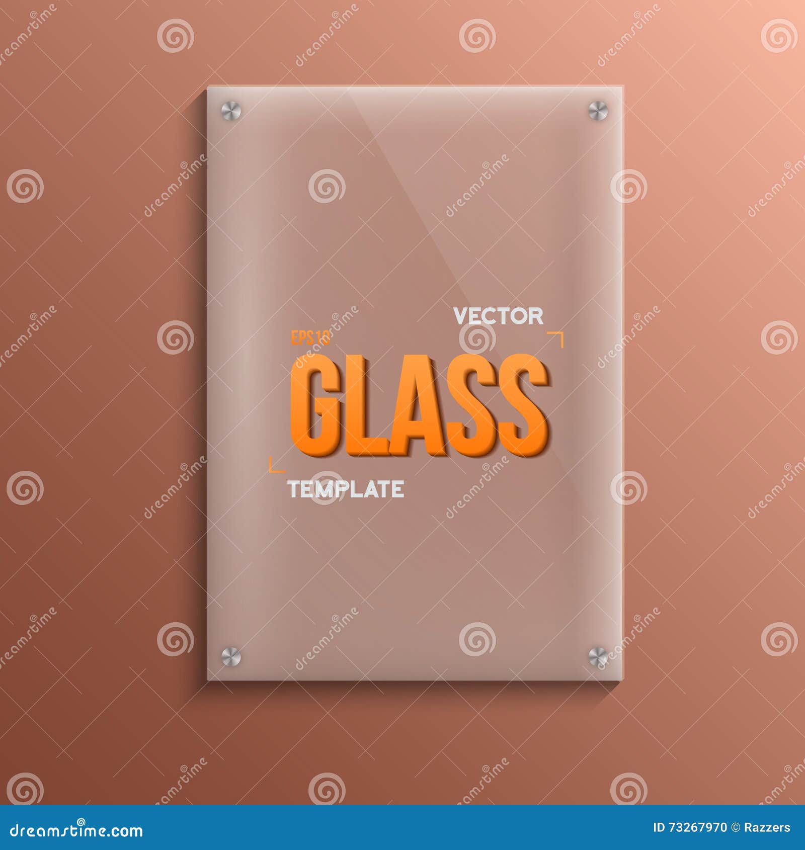 Realistic Vector Glass Plate Template Icon. EPS10 Vector Plastic Stock ...