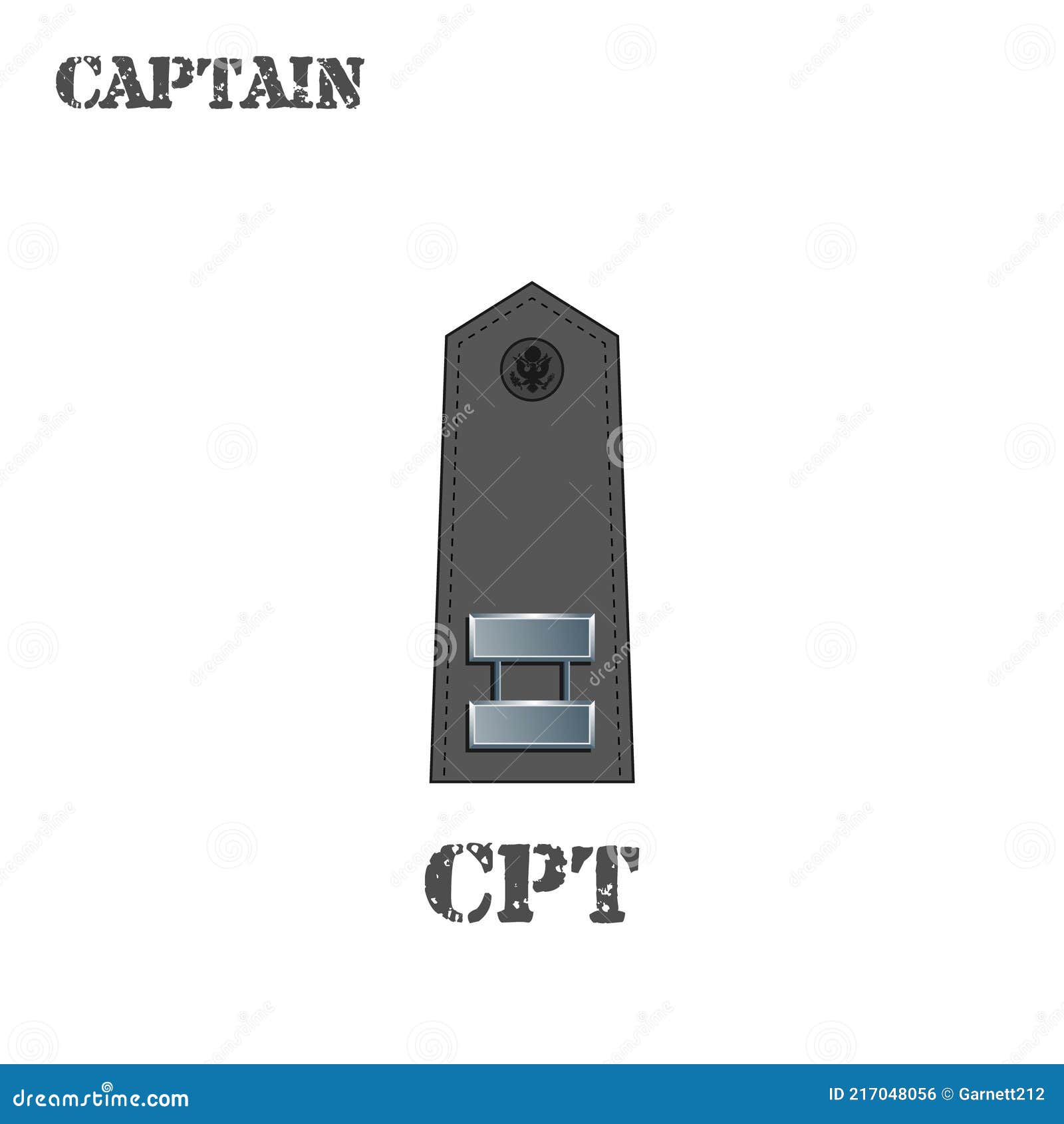 Realistic Vector Icon of the Chevron of the Captain of the US Army ...