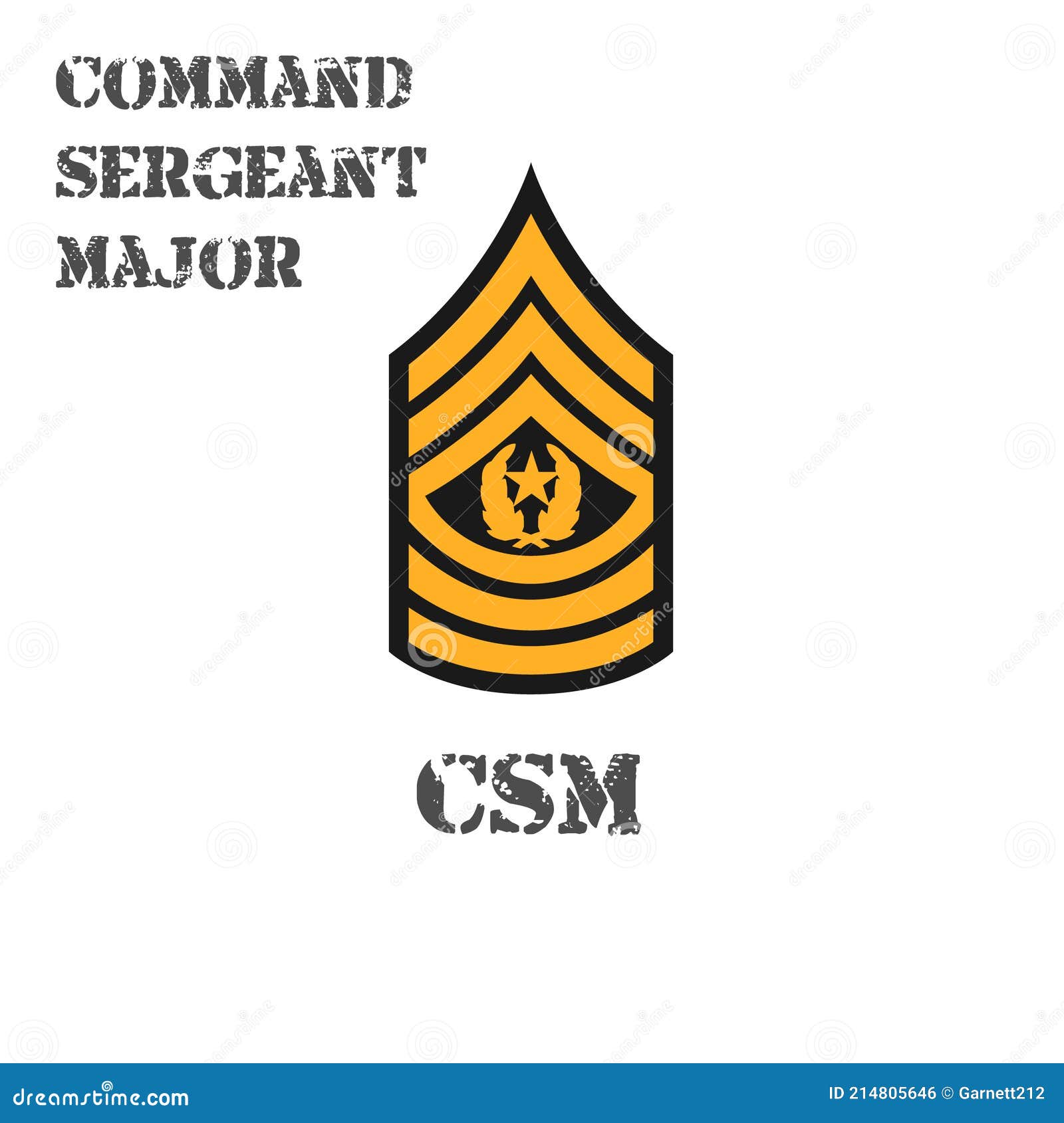 Realistic Vector Icon of the Chevron of the Command Sergeant Major of ...