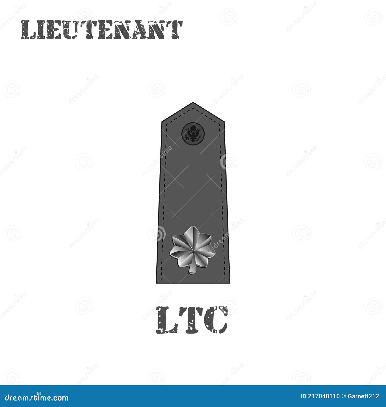 Realistic Vector Icon of the Chevron of the Lieutenant of the US Army ...