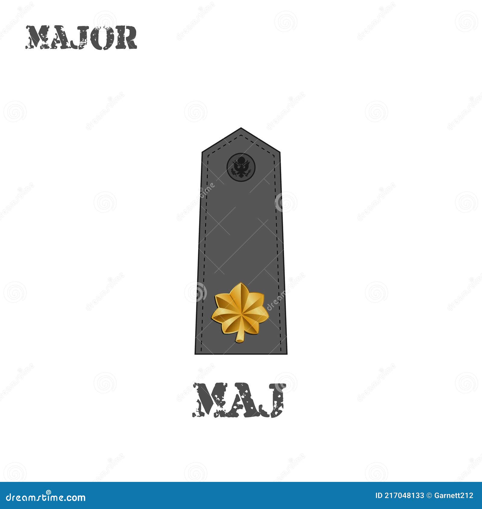 Realistic Vector Icon of the Chevron of the Major of the US Army ...